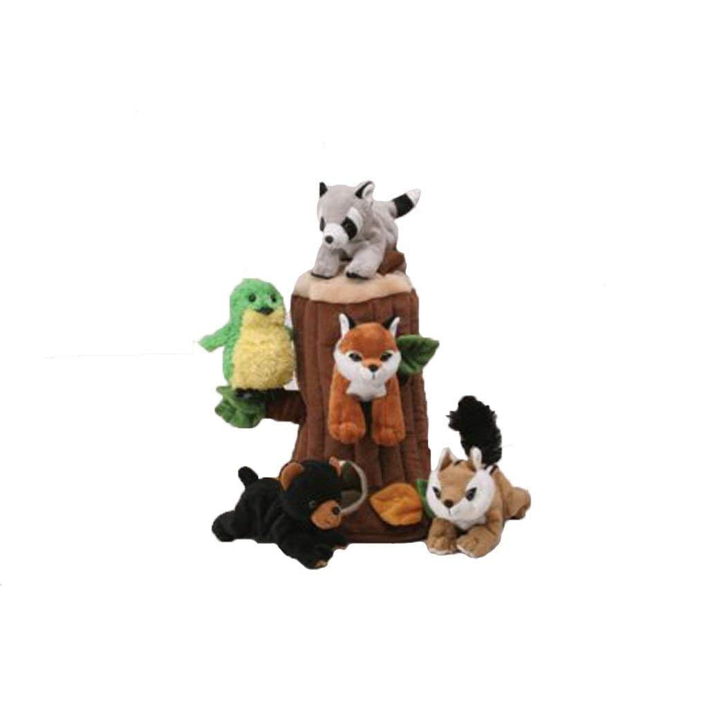 Unipak Plush Treehouse with Five Stuffed Forest Animals - Kids Toy Set ...
