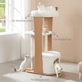 Unipaws Cat Tree for Large Pets, Modern Tall Cat Tower with Condo ...