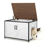 Unipaws Extra Large Cat Litter Box Enclosure Furniture with Top Opening ...