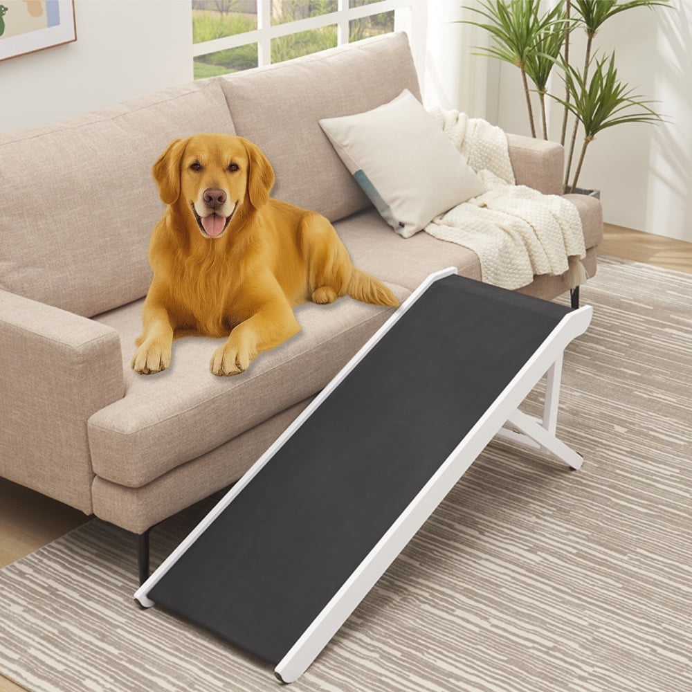 Unipaws Foldable Wooden Pet Ramp with Adjustable Height, Dog Ramp to ...