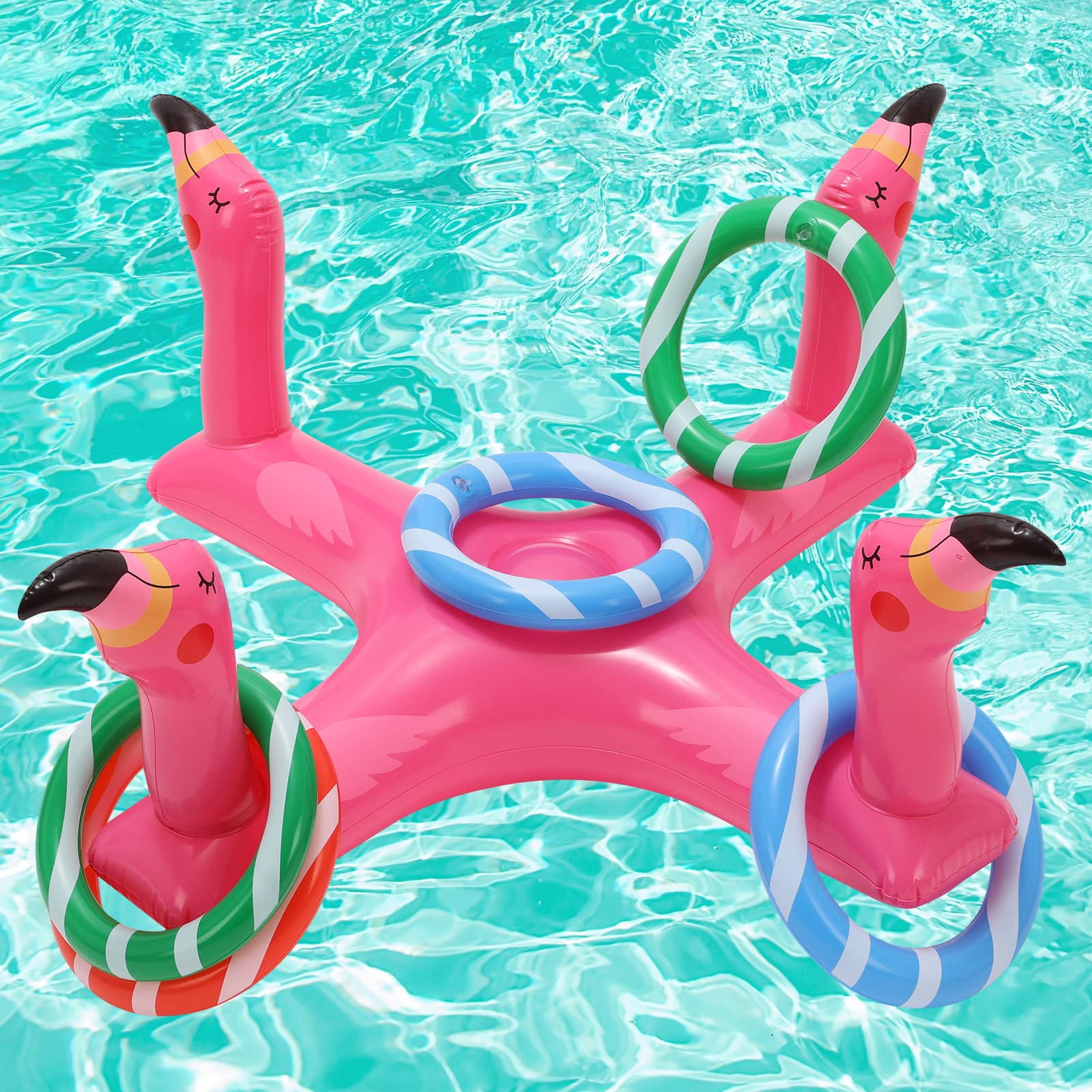 Uniqhia Inflatable Pool Ring Toss Games Toys Floa