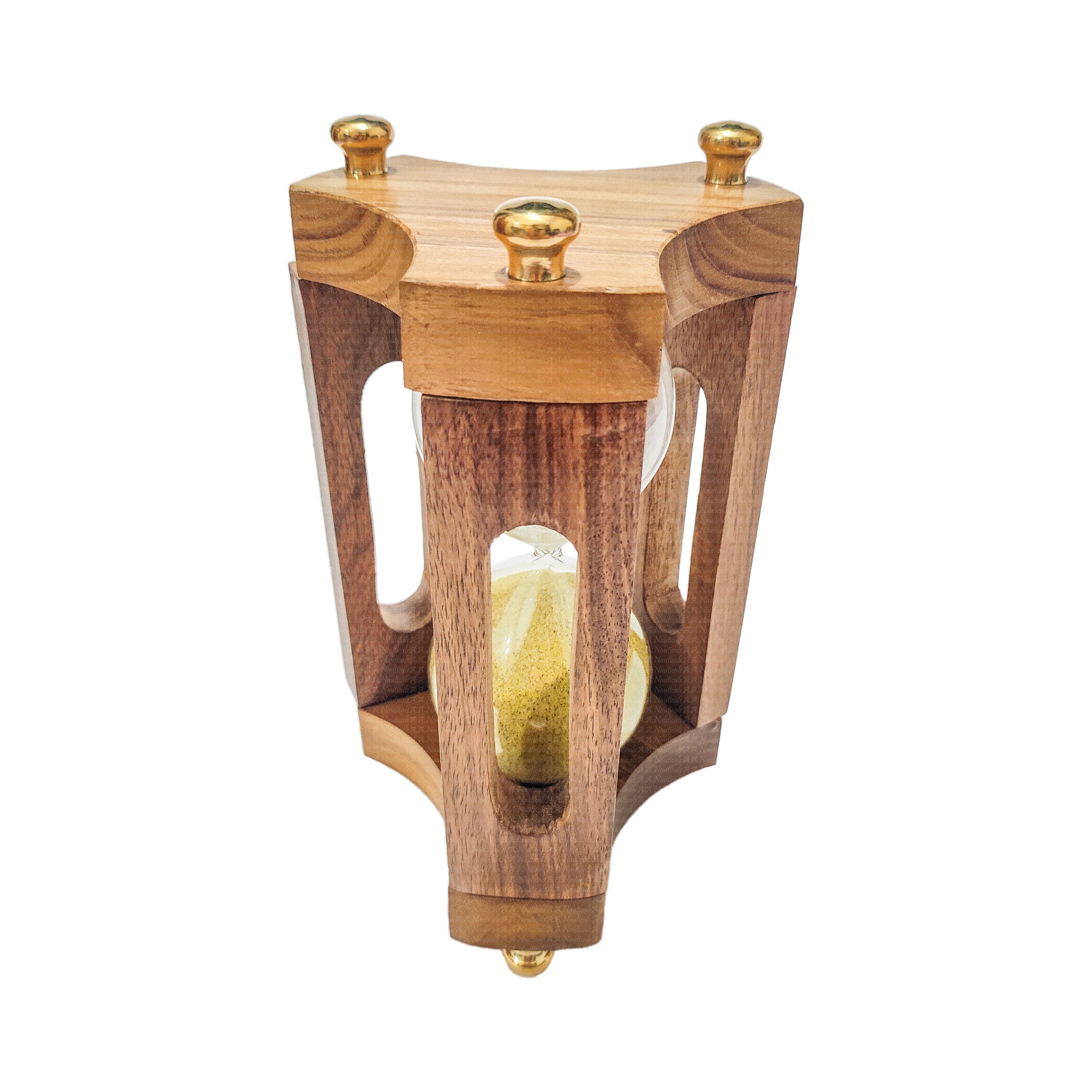 Unique 30 Min Wooden Hourglass Sand Timer with Yellow Sand, Vintage ...