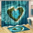 Unique 3d Heart Shaped Island Bathroom Decor Set Inspired By Famous