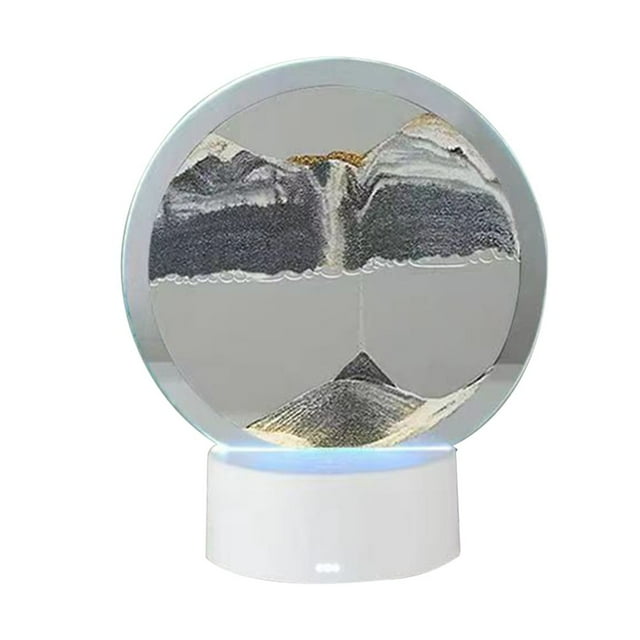 Unique 3D Moving Sand Art Table Lamp, Decorative Deep Sea Sandscape ...