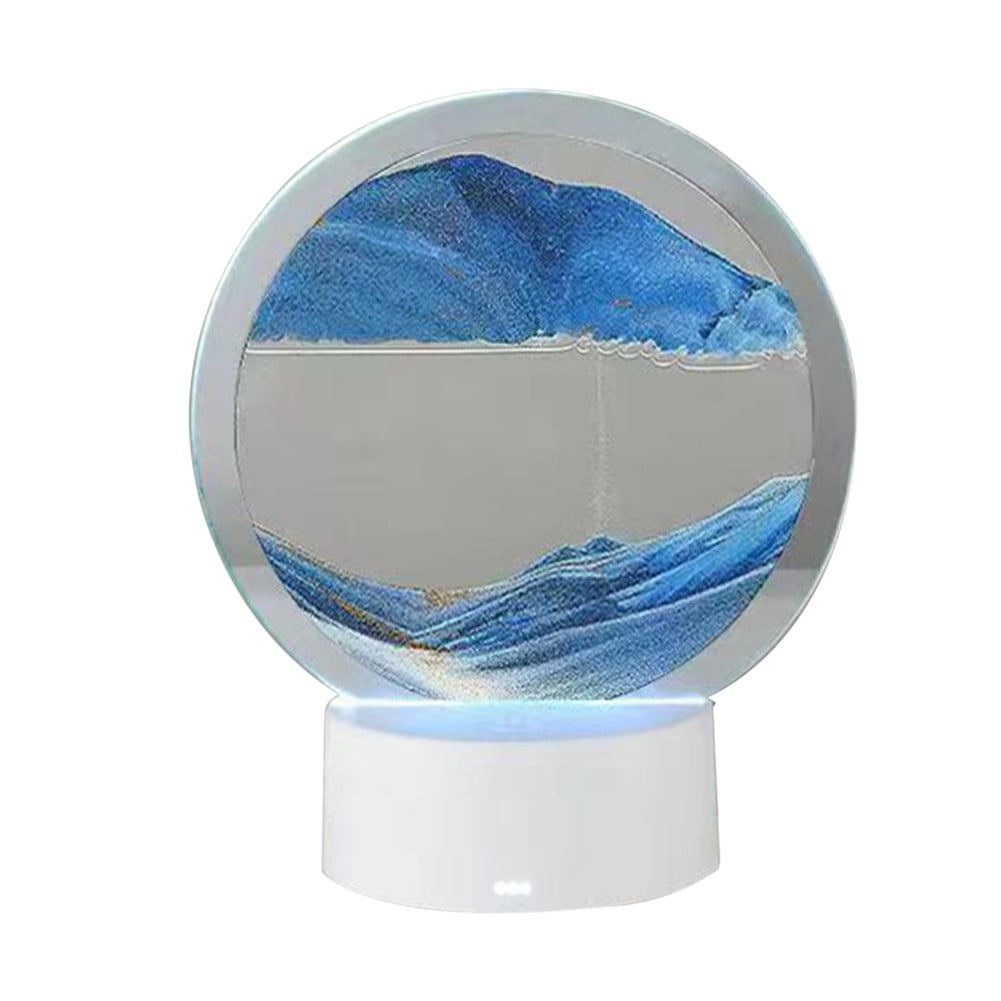 Unique 3D Moving Sand Art Table Lamp, Decorative For Deep Sea Sandscape ...