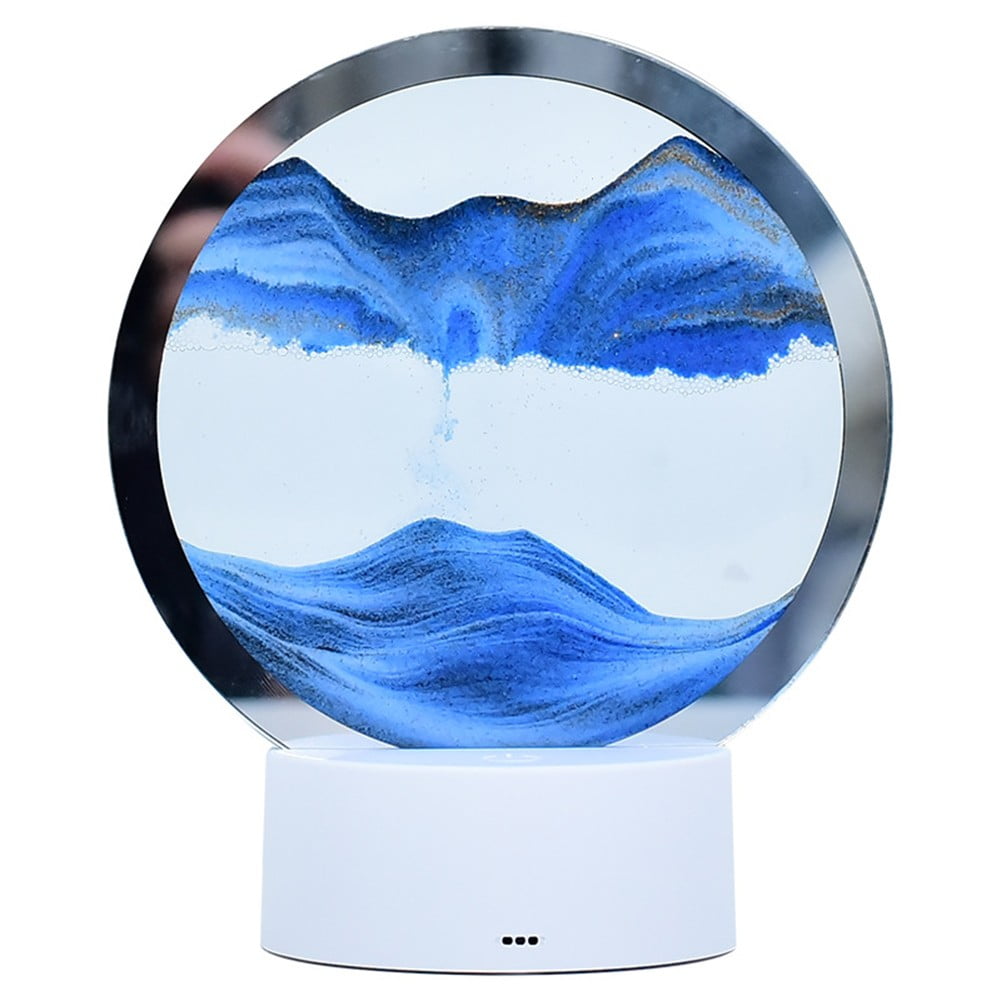 Unique 3D Moving Sand Art Table Lamp, Decorative For Deep Sea Sandscape ...