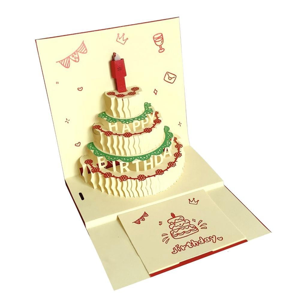 Unique 3D Musical Birthday Cake Card 3D Musical Greeting Card With ...