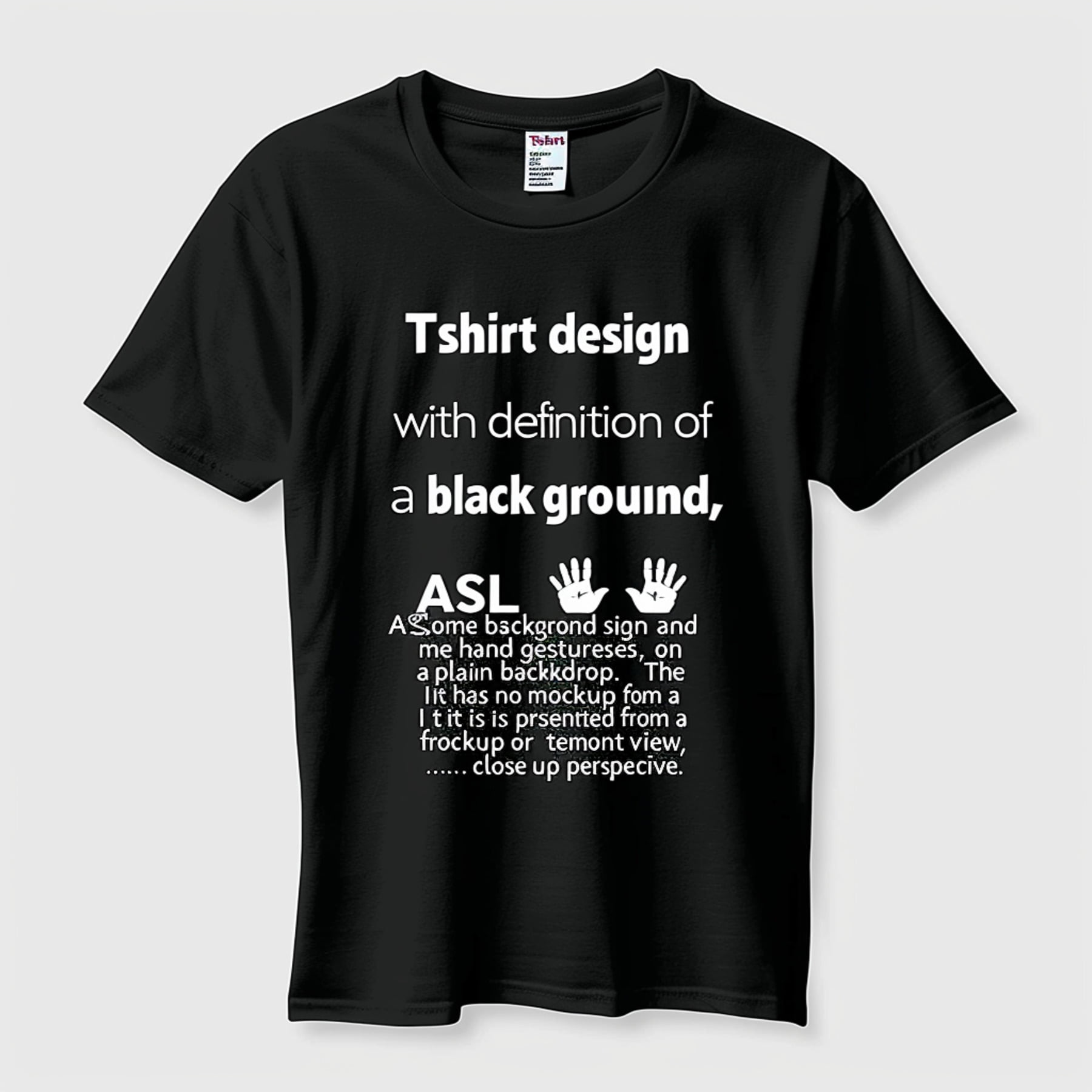 Unique ASL TShirt for Special Individuals Black Tee with Definition and ...