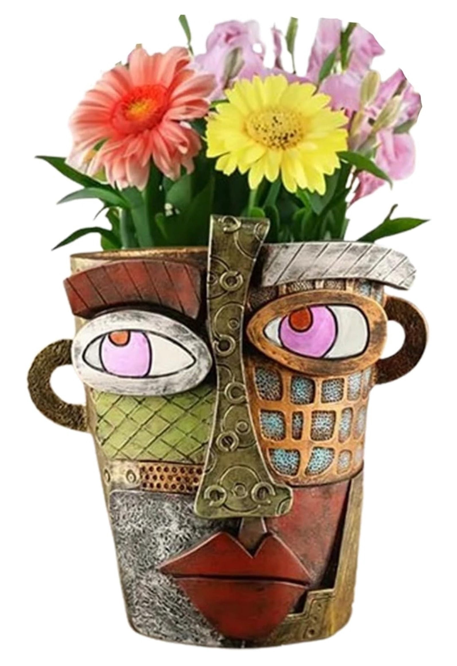 Unique Abstract Face Planters Pots Head,Picasso Brutalist Face Flower ...