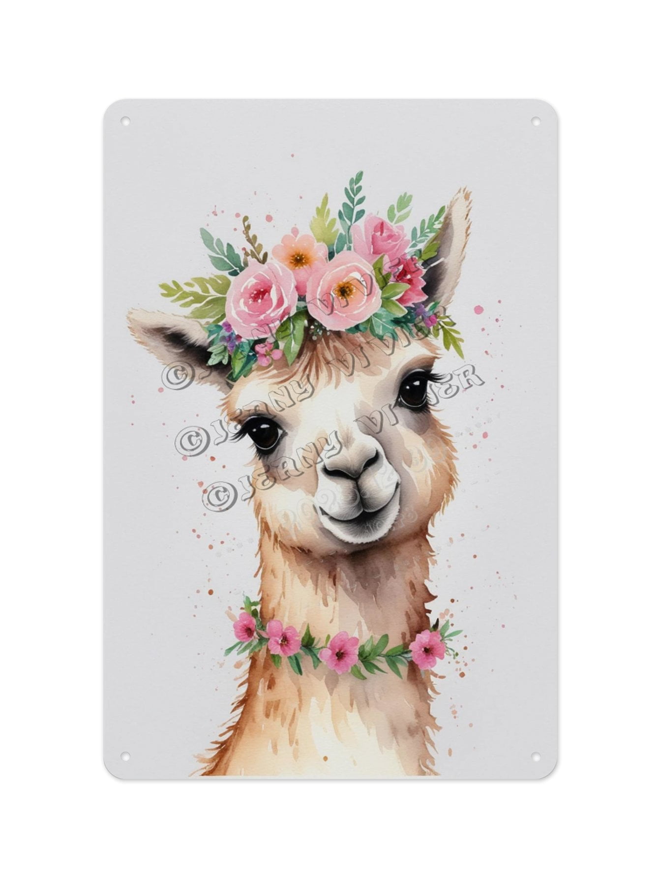 Unique Aluminum Sign, 8 x 12 Inches, Cute Alpaca Sign, Adds a Fun Touch ...