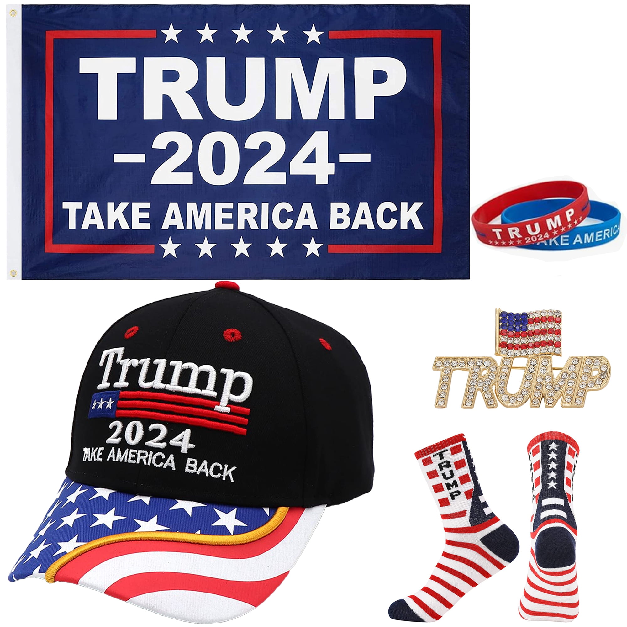 Unique America Trump 2024 Supporter Kit | Trump 2024 Flag | Trump 2024 ...