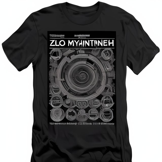 Unique Ancient Time Machine Design Black T-Shirt with IntricaTee Mayan ...