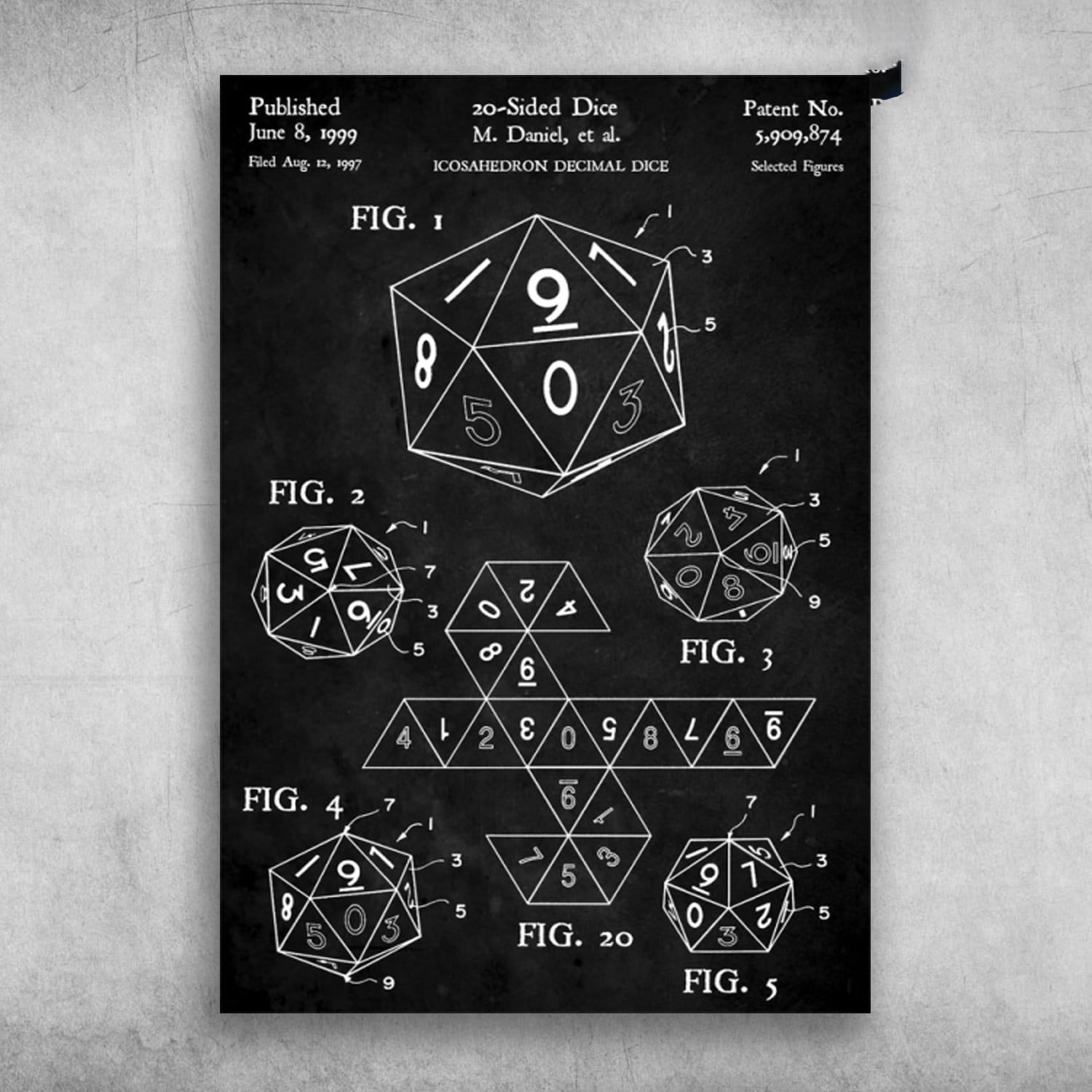 Unique Art Posters - Patent Line Drawings 16 x 24 Inch Poster - Walmart.com