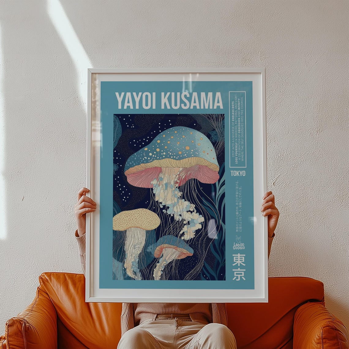 Unique Art Prints – Jellyfish Illustration With Dotted Patterns ...