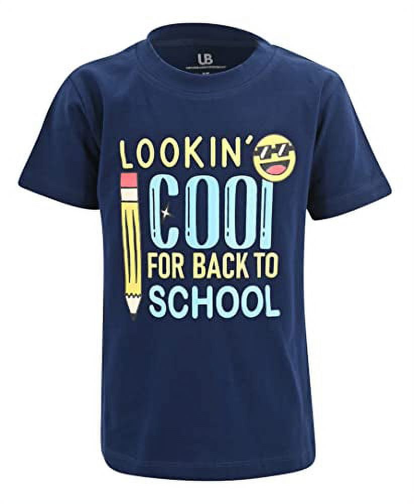 Unique Baby Boys First Day of Back to School Lookin Cool Shirt (6Y, Navy) - Walmart.com
