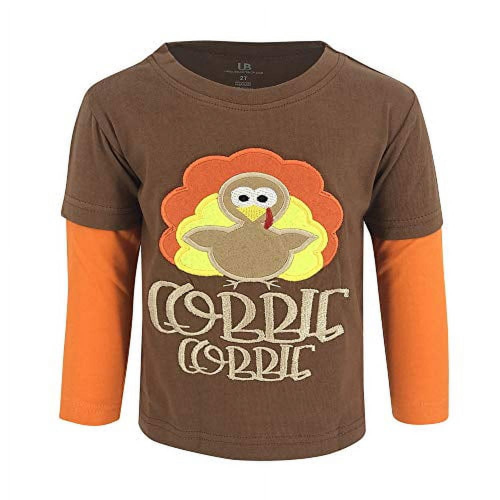 Unique Baby Boys Turkey Gobble Thanksgiving Long Sleeve T Shirt (2t ...