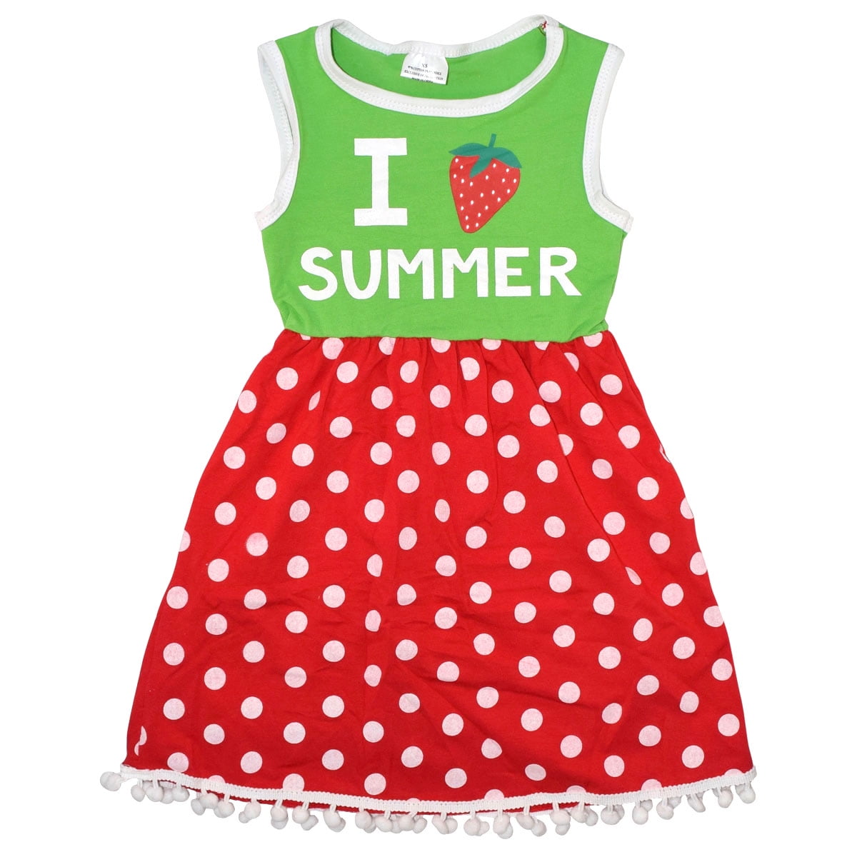 Unique Baby Girls Summer Strawberry Dress (12 months) - Walmart.com