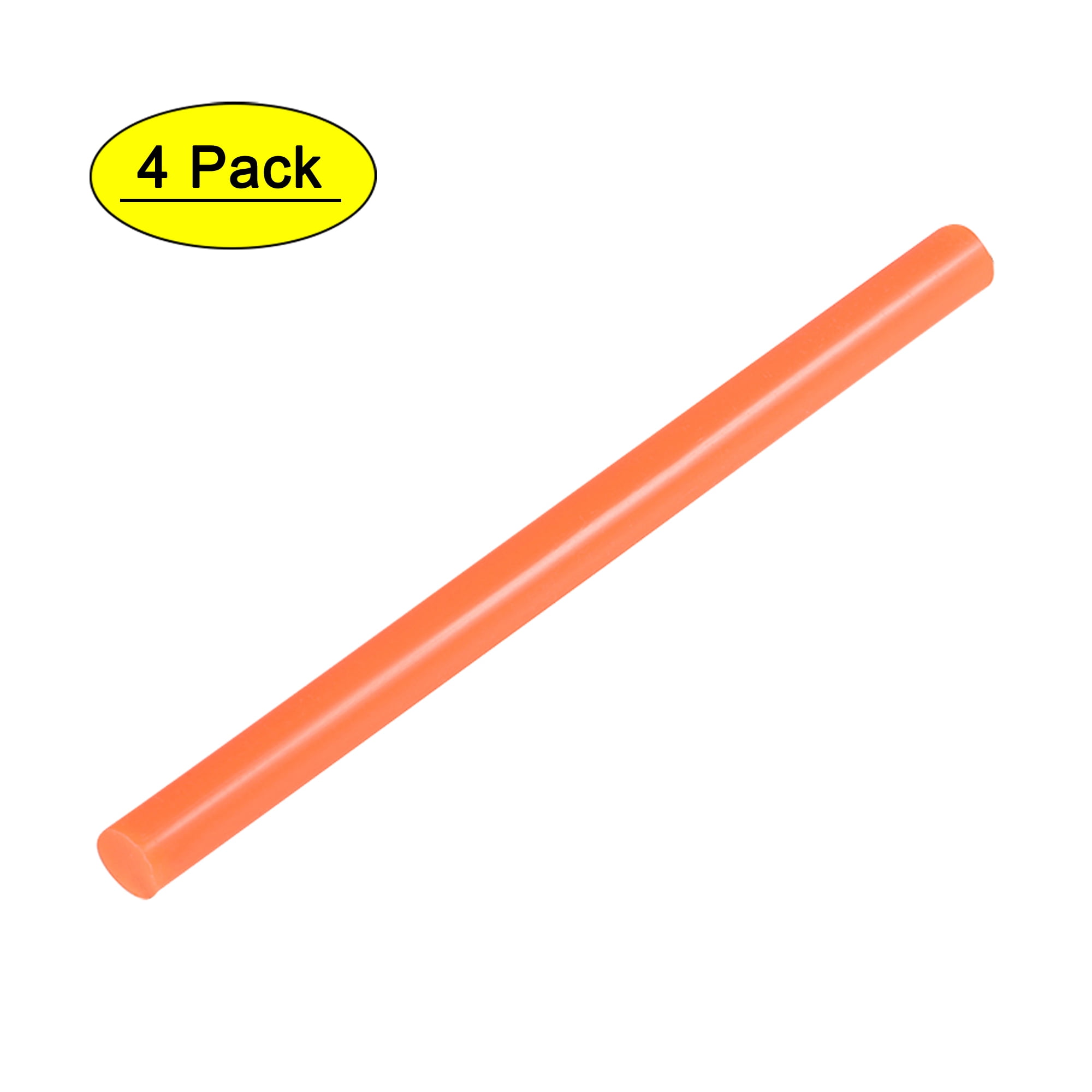Unique Bargains 0.27' x 4' Orange Mini Hot Glue Sticks for Glue Gun 6 ...