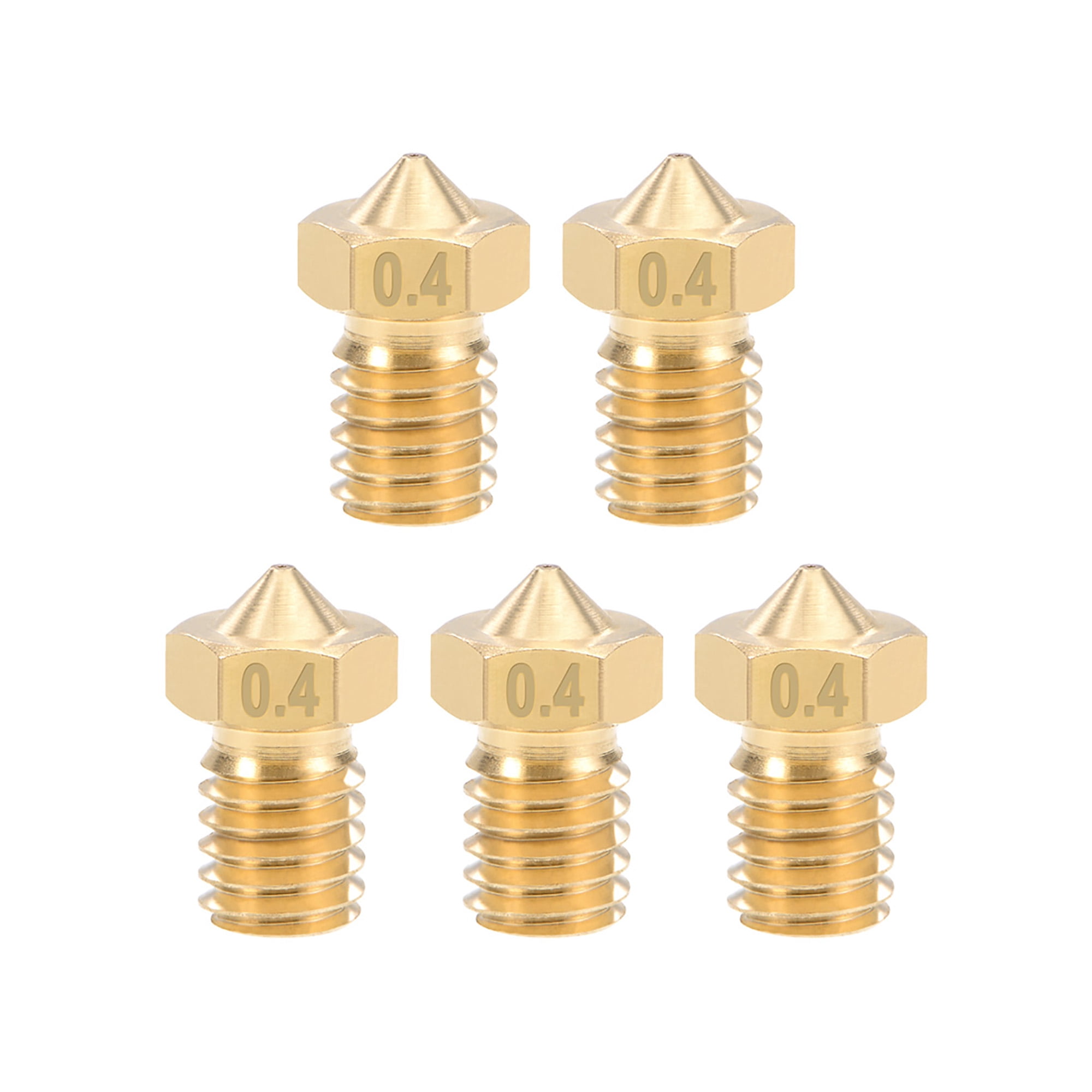 Unique Bargains 0.4mm 3D Printer Nozzle Head M6 Thread for V5 V6 1.75mm ...