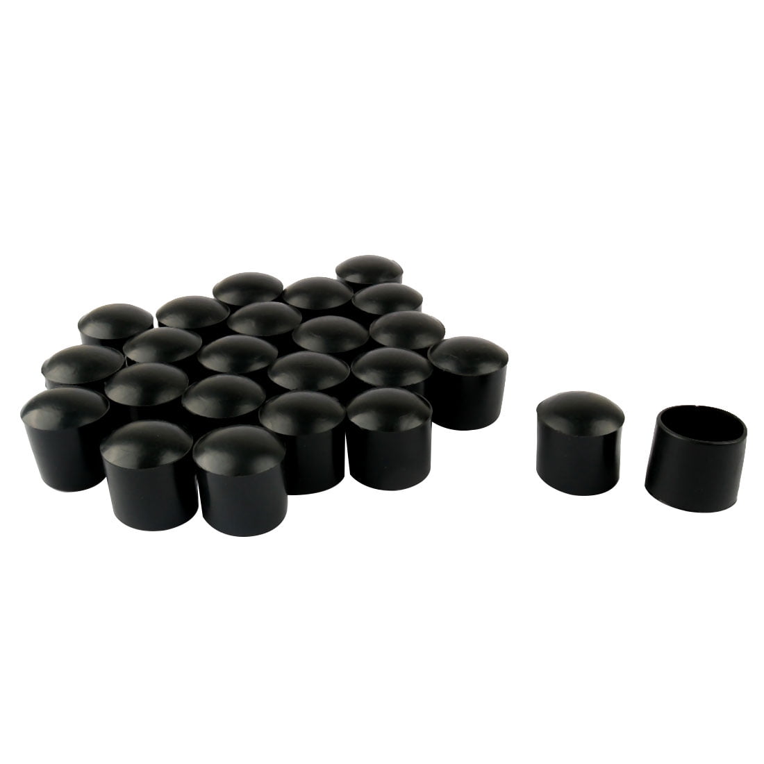 Unique Bargains 0.87" Inner Dia Leg Caps Tips Cup PVC Black 24Pcs ...