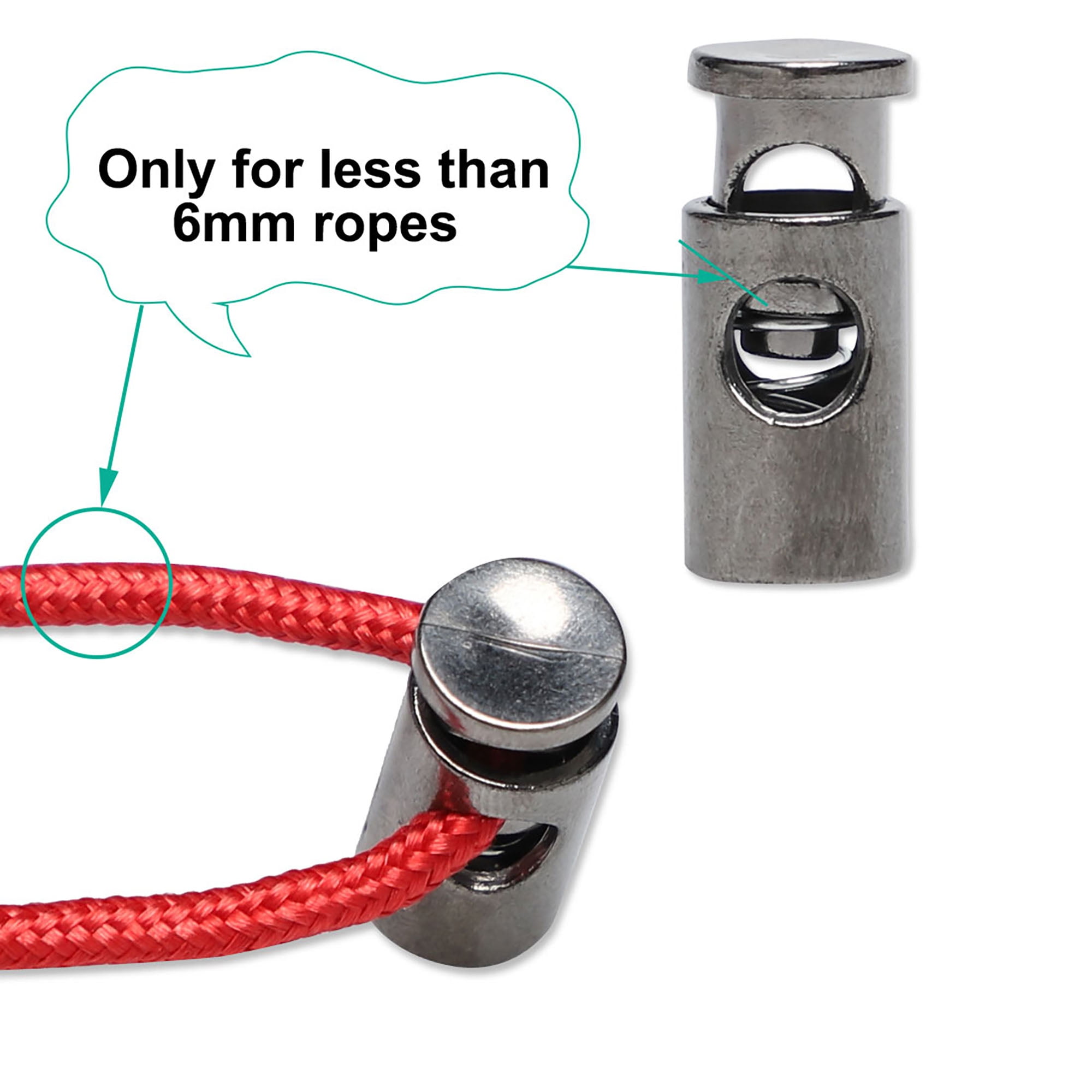 Unique Bargains 0.94" x 0.39" Spring Cord Locks Cord Fastener Single ...