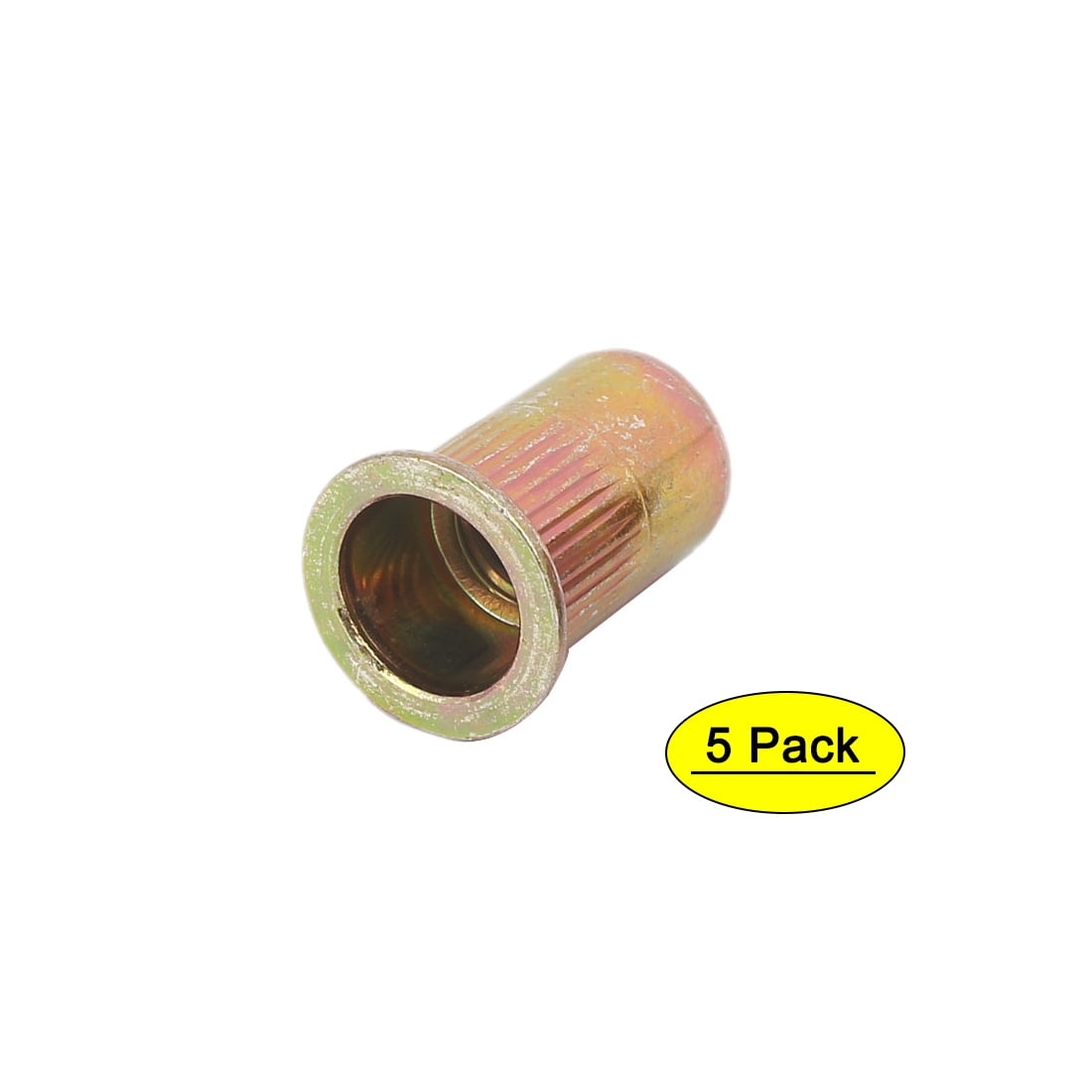 Unique Bargains 1/2"-13 Knurled Rivet Nut Insert Bronze Tone 5Pcs ...