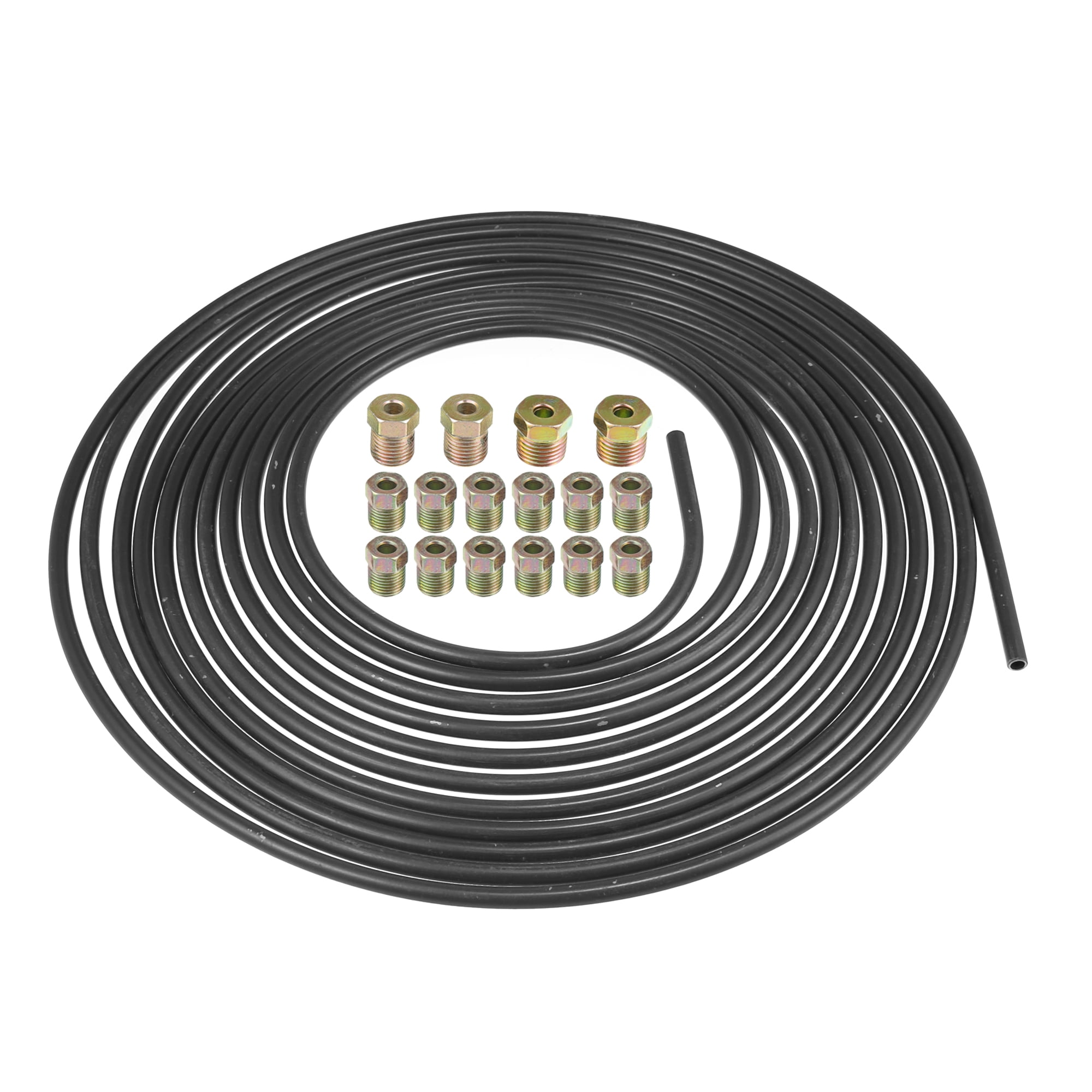 Unique Bargains 1/4" Car Brake Line Tubing Kit 25ft Tube Coil w/ 16 ...