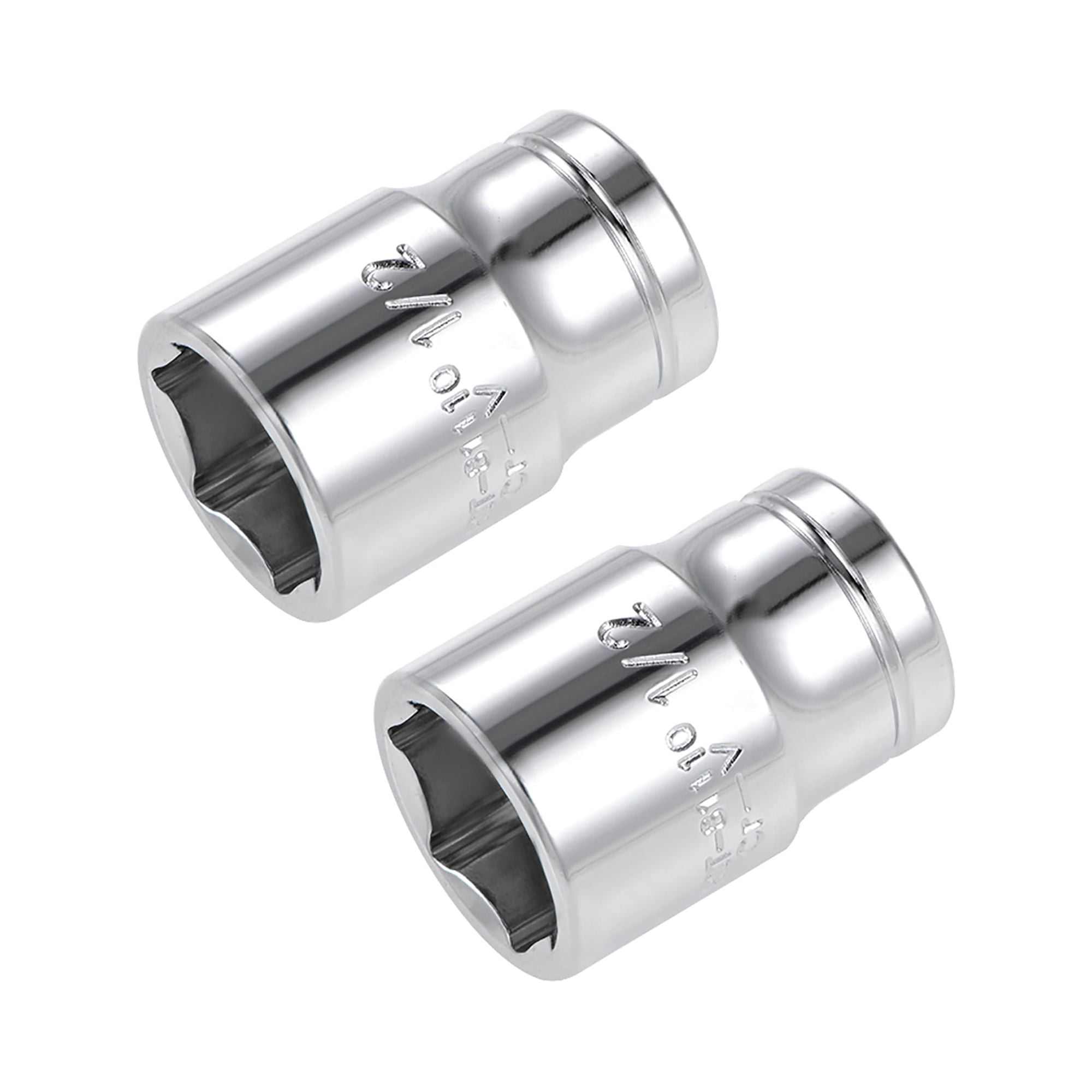 Unique Bargains 1/4 Inch Drive 6 Point Shallow Socket 1/2 Inch Cr-v ...