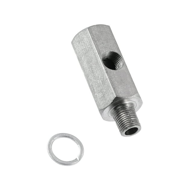 Unique Bargains 1/8 NPT Oil Pressure Sensor Tee Adapter Set Stainless ...