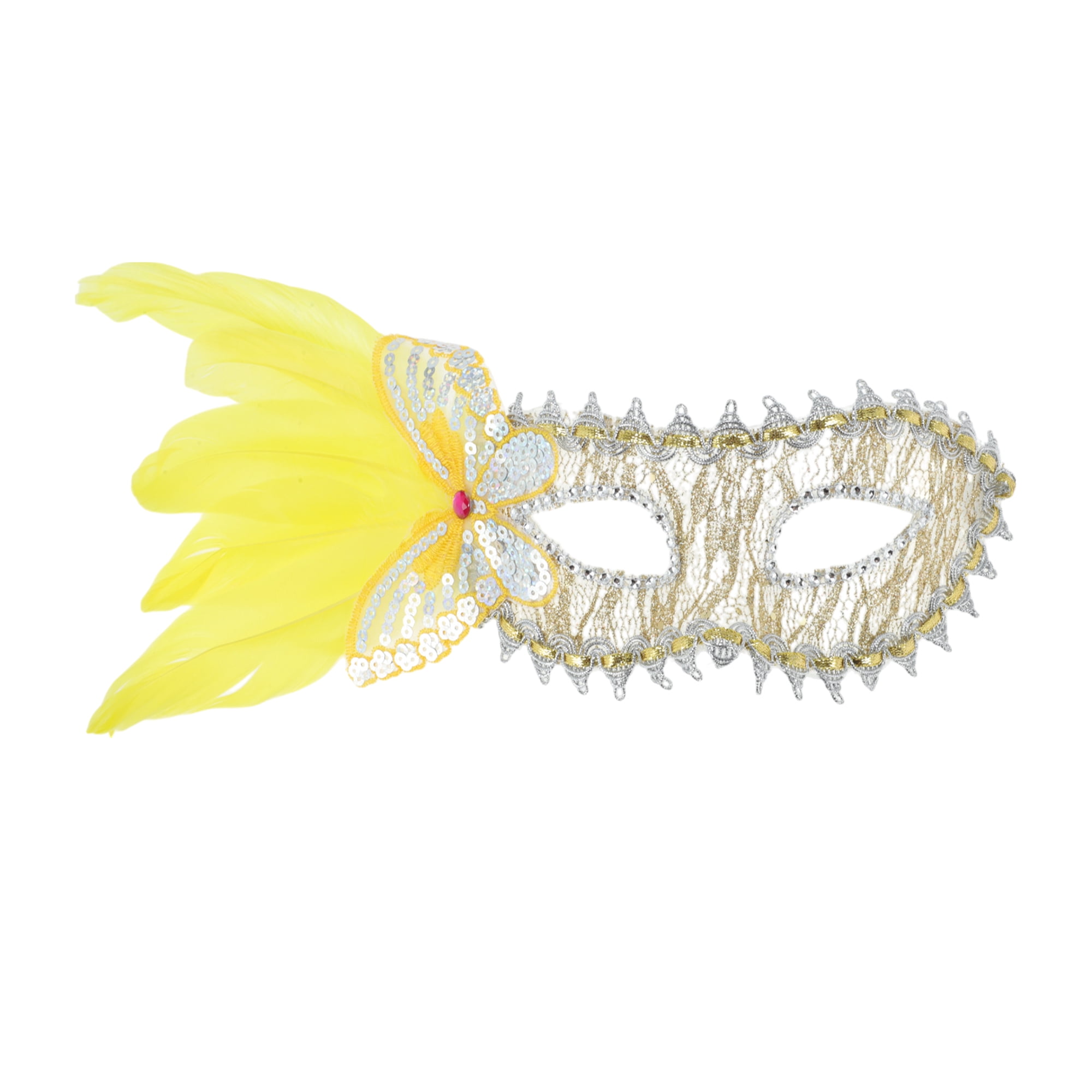 Unique Bargains 1 Pack Elegant Side Feather Masquerade Princess Party ...