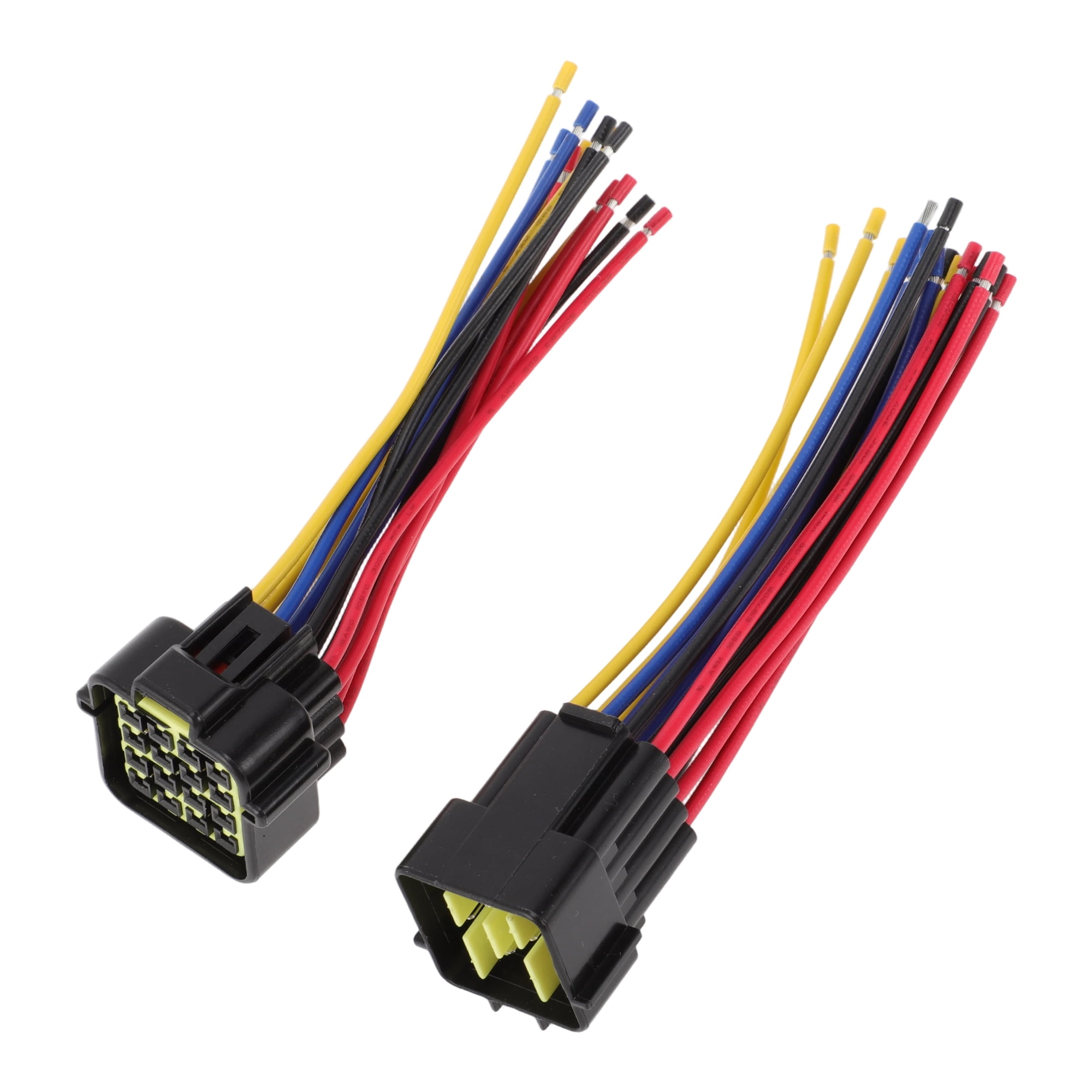 Unique Bargains 1 Pair 16 Pins 16AWG Wire Connector Adapter Pigtail 3 ...