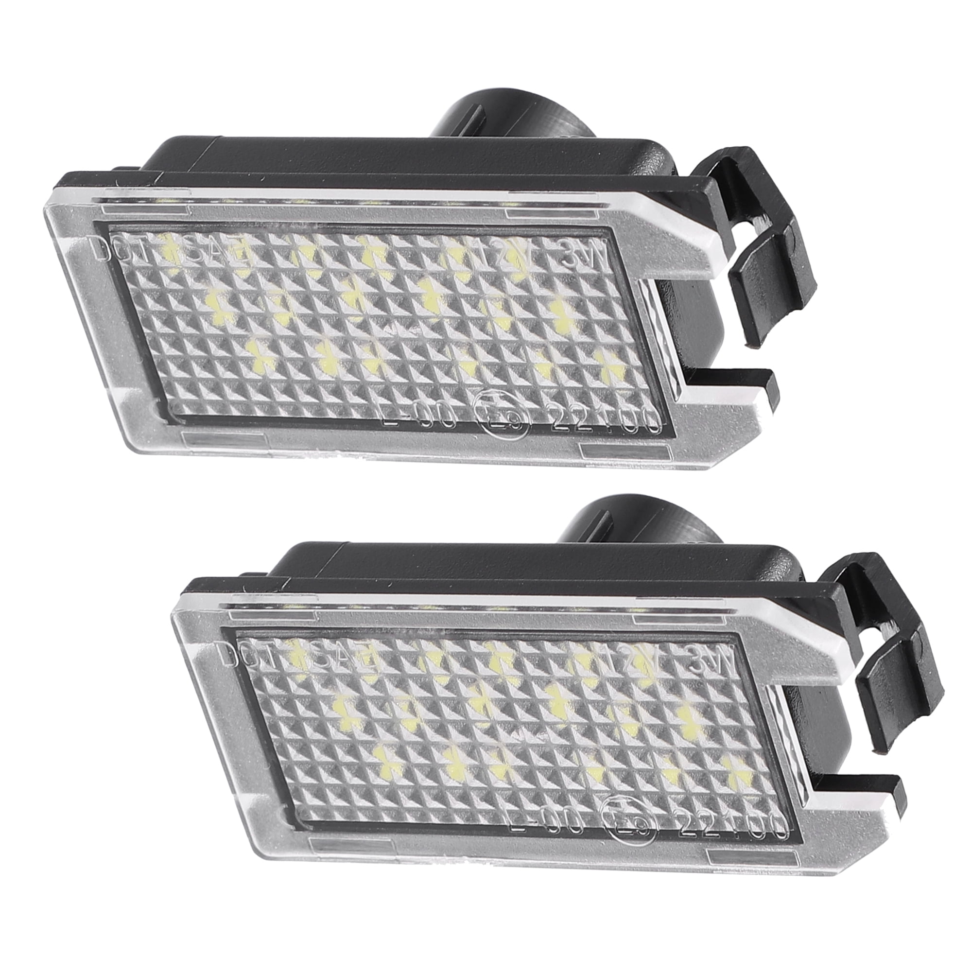 Unique Bargains 1 Pair Car White LED License Plate Light Assembly ...