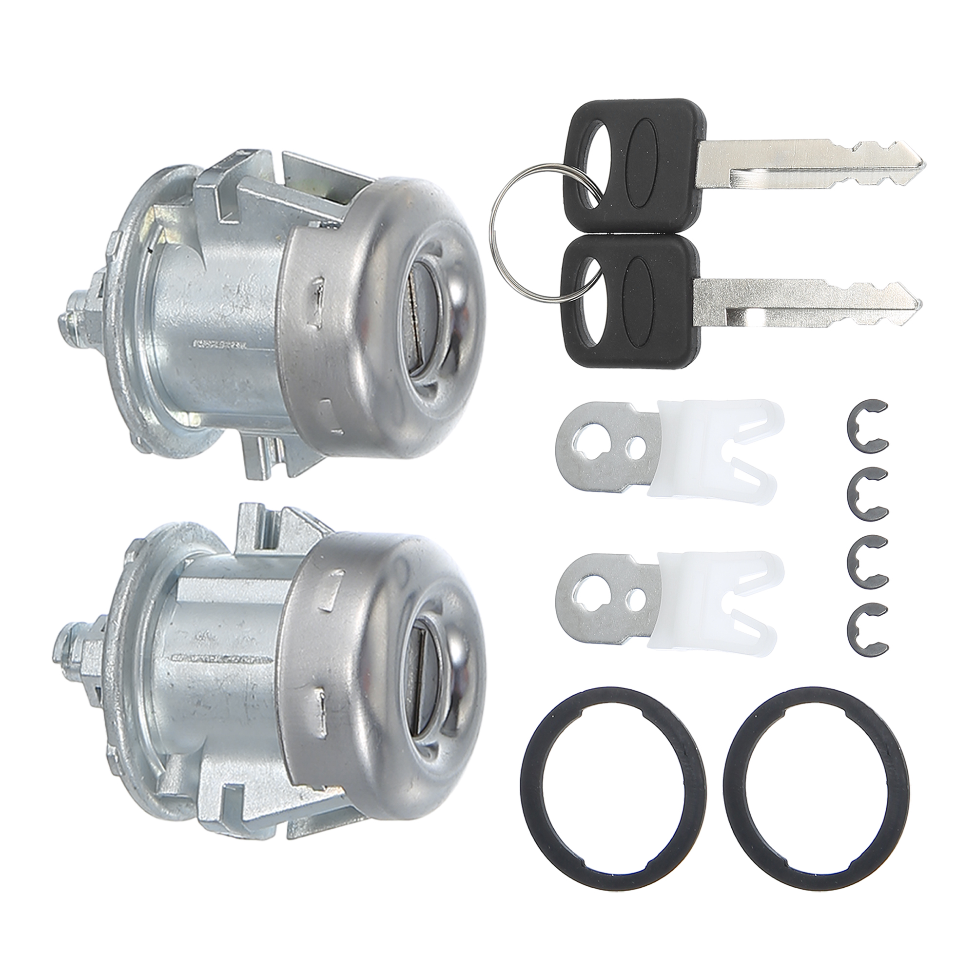 Unique Bargains 1 Pair Front Door Lock Cylinder Tumbler w/ Key No ...