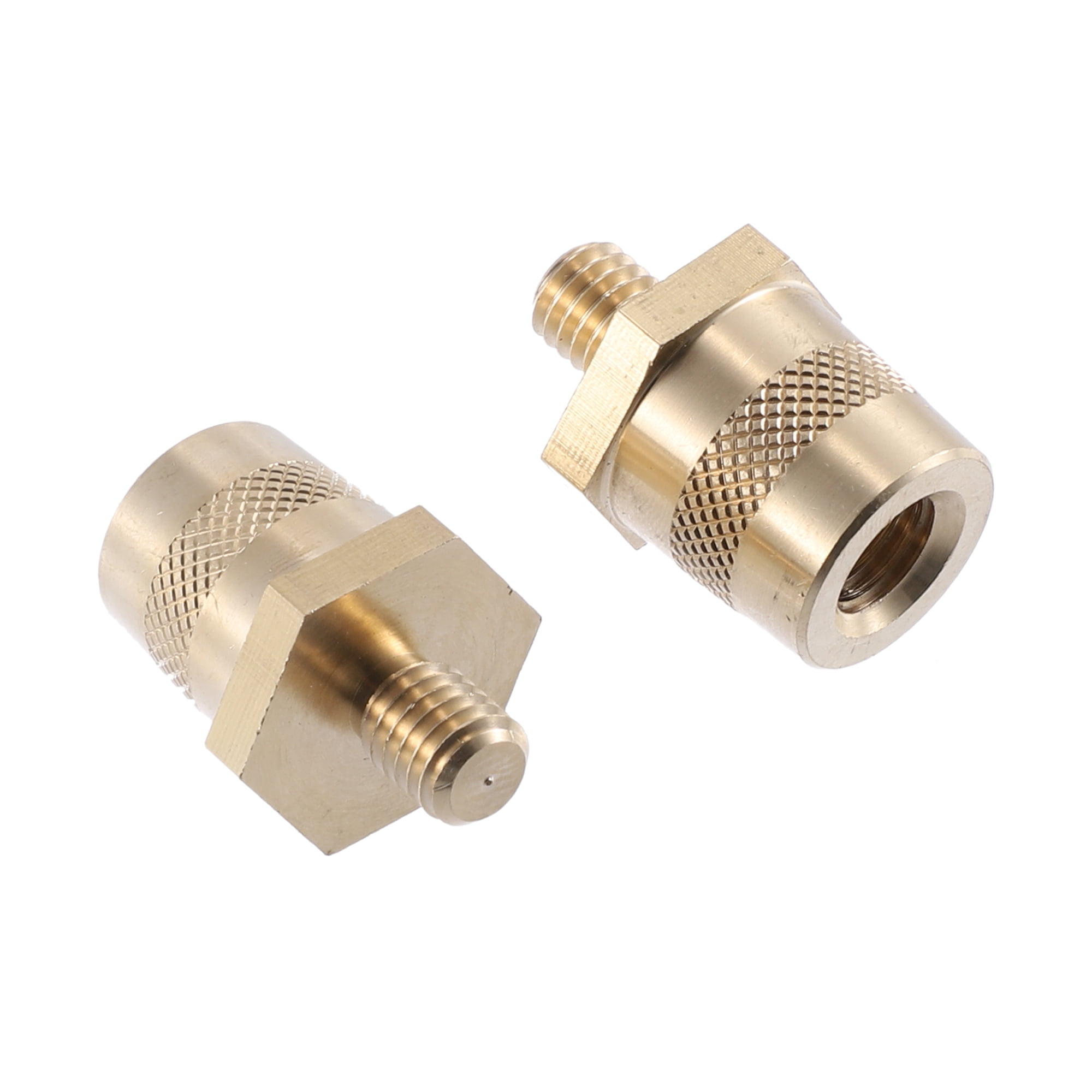 Unique Bargains 1 Pair M8 Auto Battery Terminal Connector Brass Tone Post Adapter Taper Stud ...