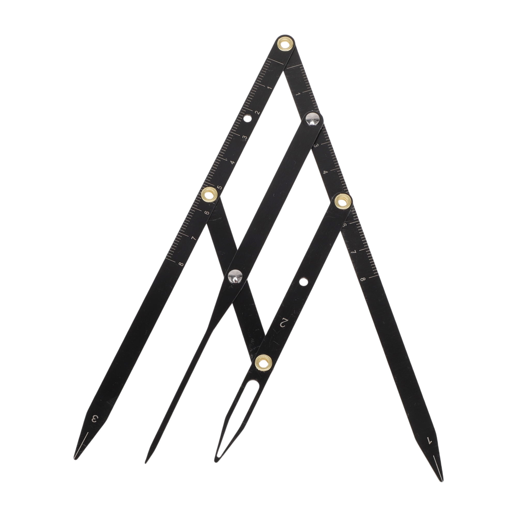 Unique Bargains 1 Pc 3-Point Positioning Ruler Mini Eyebrow Golden ...