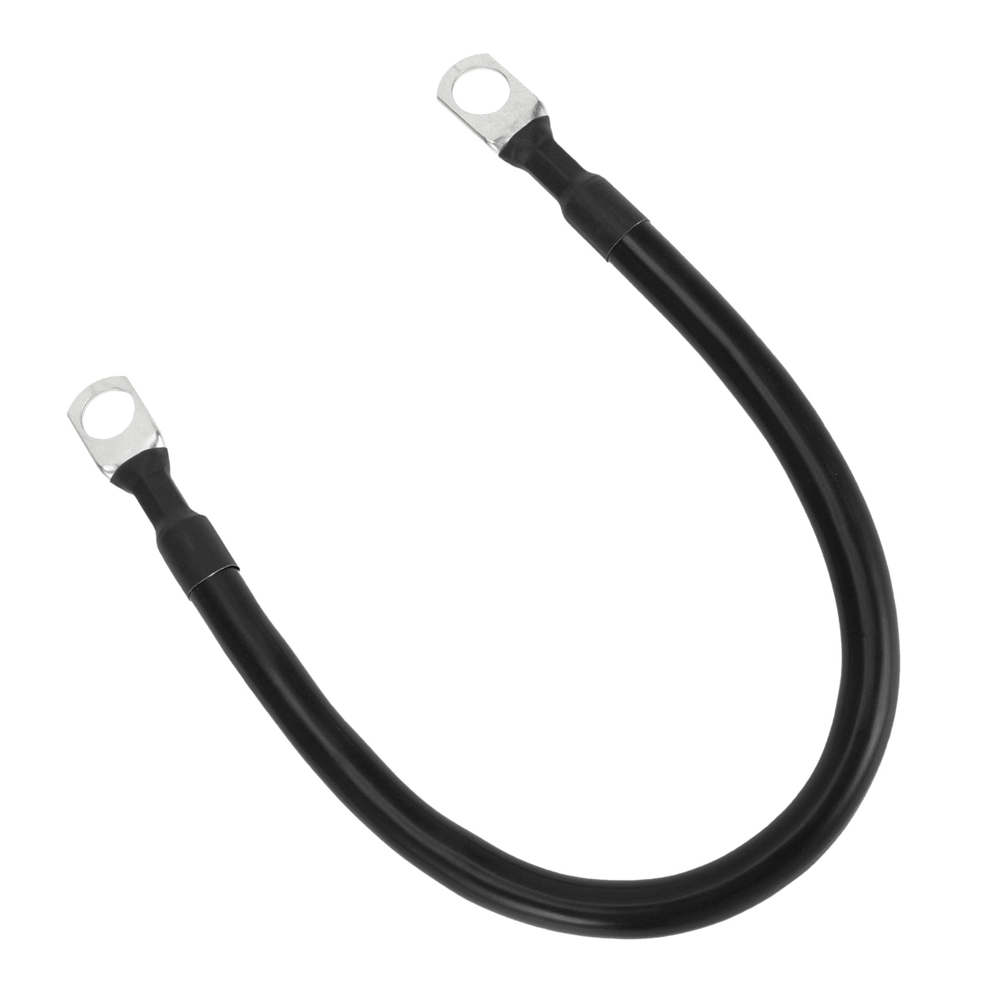 Unique Bargains 1 Pc 4 AWG Gauge 1FT Copper Battery Inverter Cable 3/8" Lug Universal Black ...