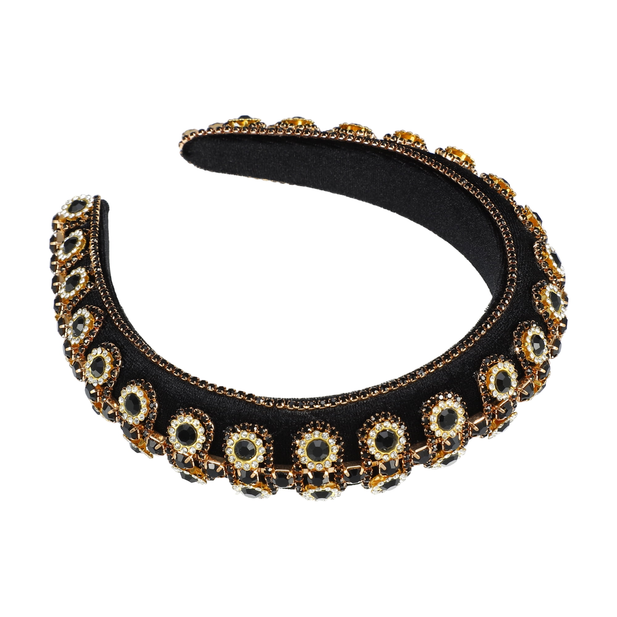 Unique Bargains 1 Pc Bling Rhinestone Headband Double-layered ...