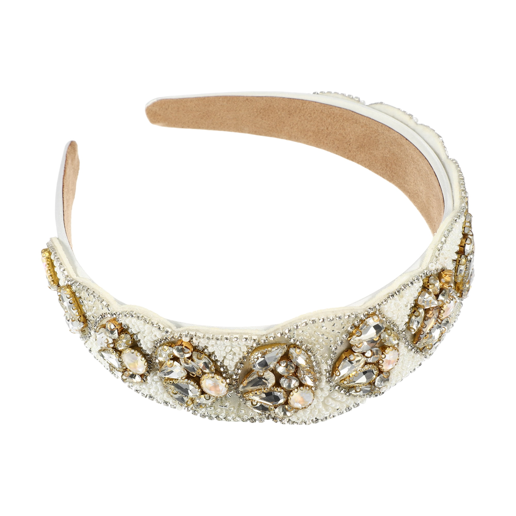 Unique Bargains 1 Pc Bling Rhinestone Headband for Women White ...