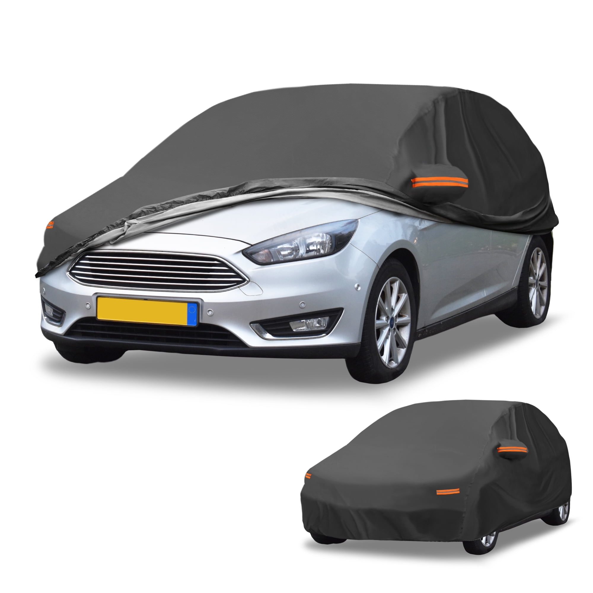Unique Bargains 1 Pc Car Cover Protection Black 177.17"x72.83"x53.15 ...