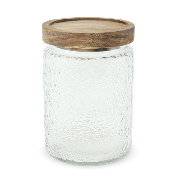 Unique Bargains 1 Pc Decorative Glass Jar with Lid Texture Multipurpose ...