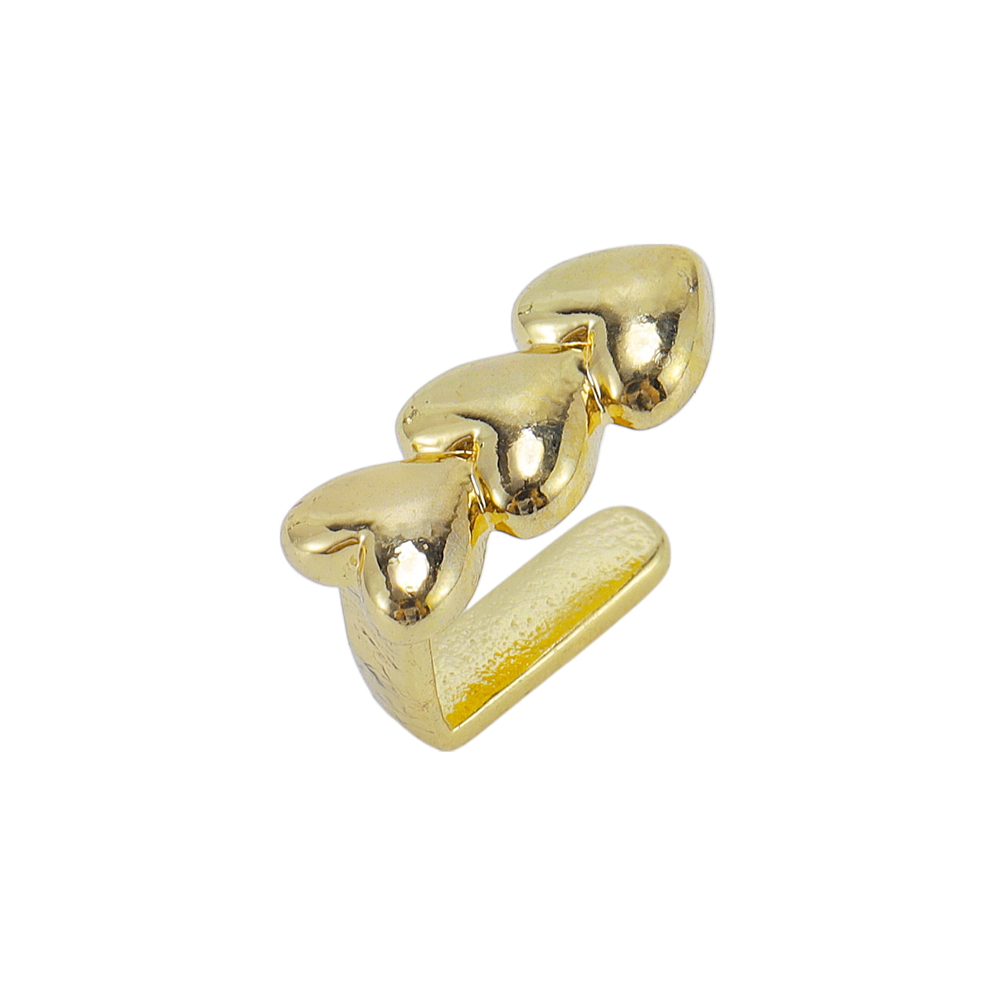 Unique Bargains 1 Pc Fake Grills Hip Hop Hearts Teeth Grillz Gold Tone ...