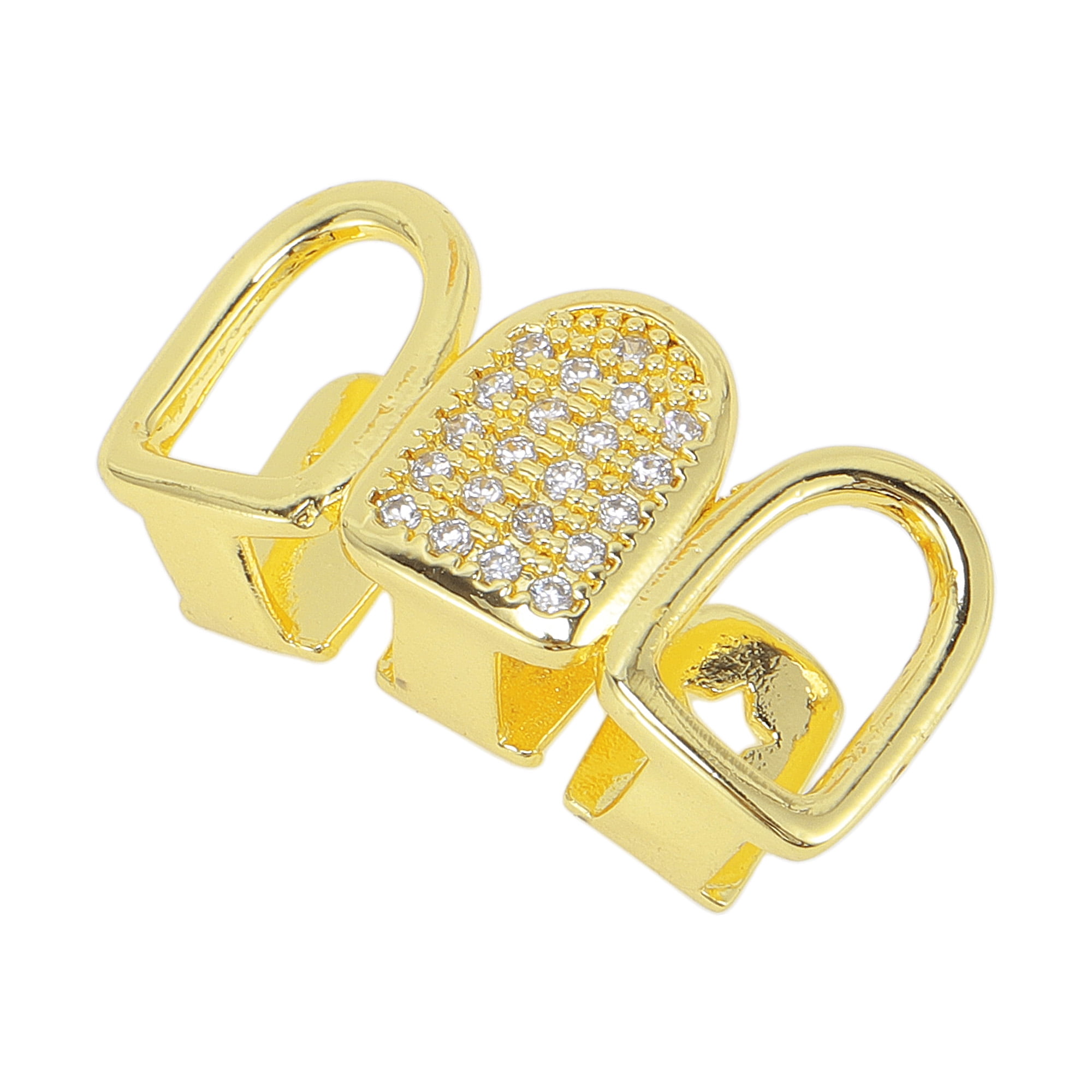 Unique Bargains 1 Pc Fake Grills Hip Hop Hollowout Rhinestone Teeth ...