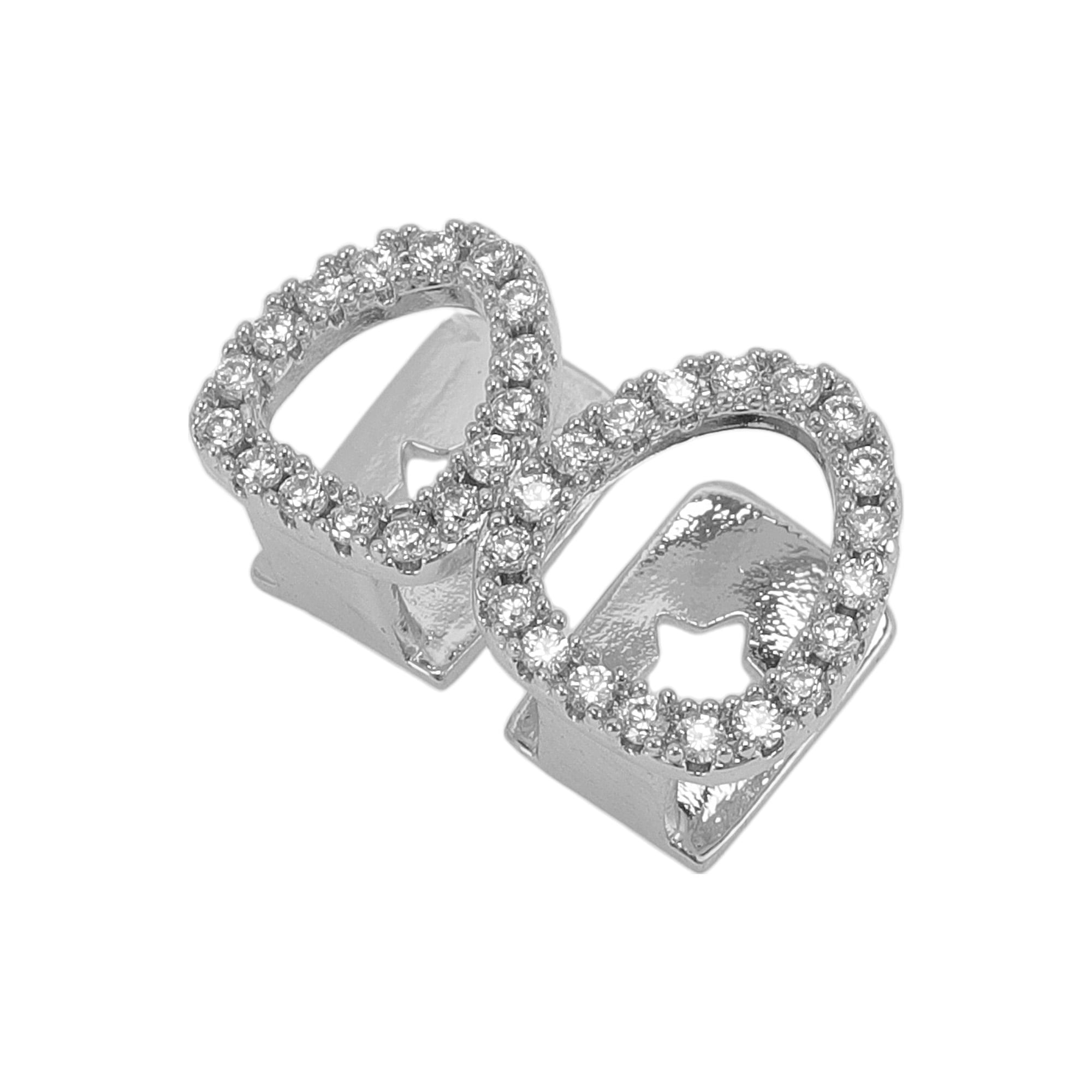 Unique Bargains 1 Pc Fake Grills Hip Hop Hollowout Teeth Grillz Silver ...