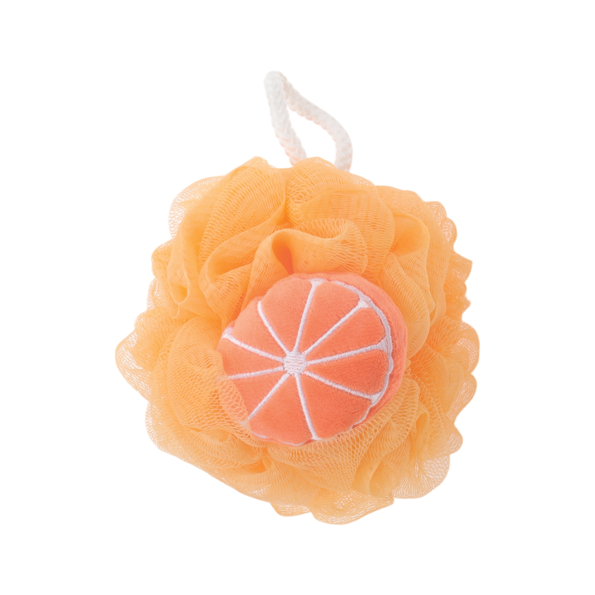 Unique Bargains 1 Pc Fruit Bath Shower Loofah Sponge Body Puffs Orange ...