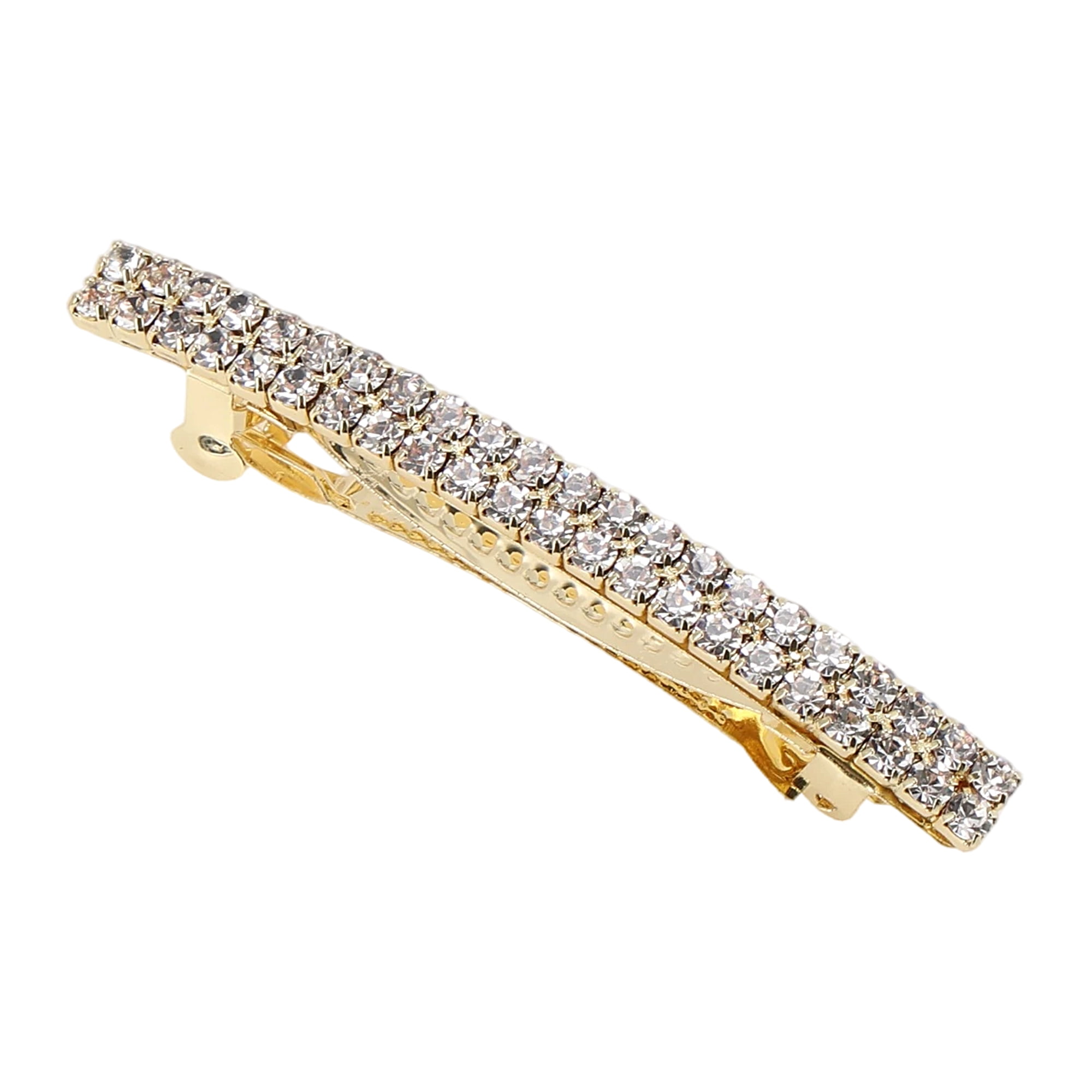 Unique Bargains 1 Pc Hair Barrettes Grace Crystal Spring Clip Hairpin 2 ...