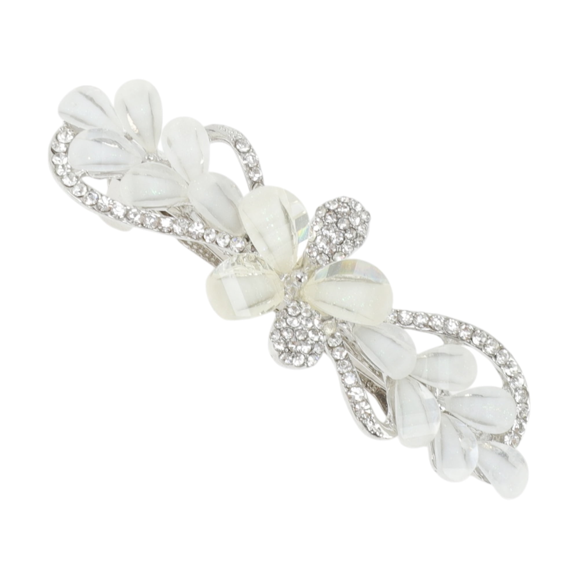 Unique Bargains 1 Pc Hair Clips Cute Delicate Rhinestone Spring Clip ...