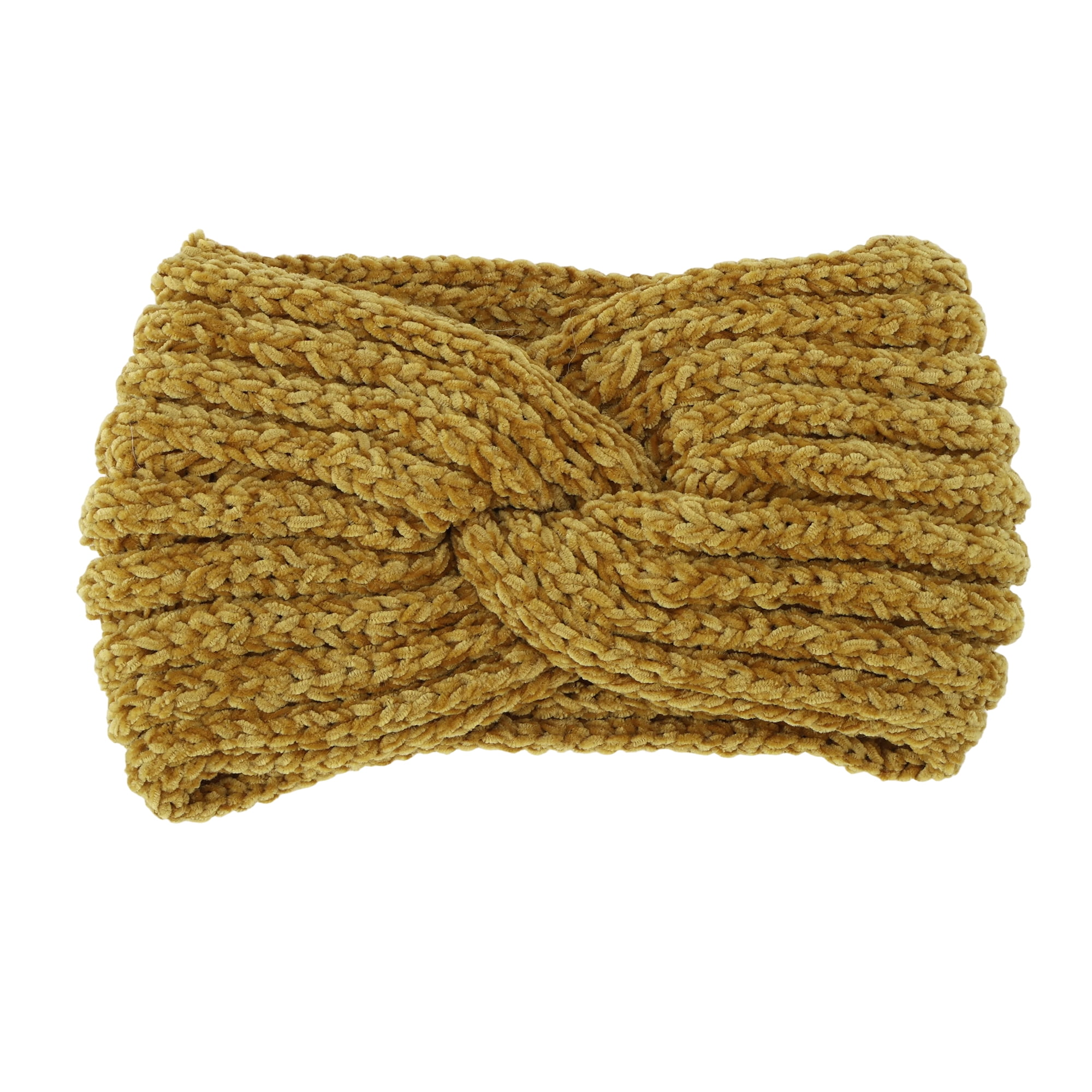 Unique Bargains 1 Pc Headband Corduroy Yarn Cross Hairband Yellow ...