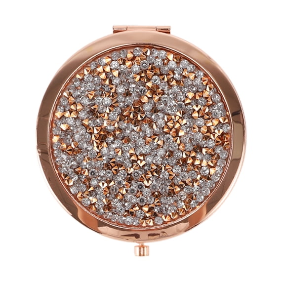 Unique Bargains 1 Pc Lady Round Compact Cosmetic Mirror for Vacation ...