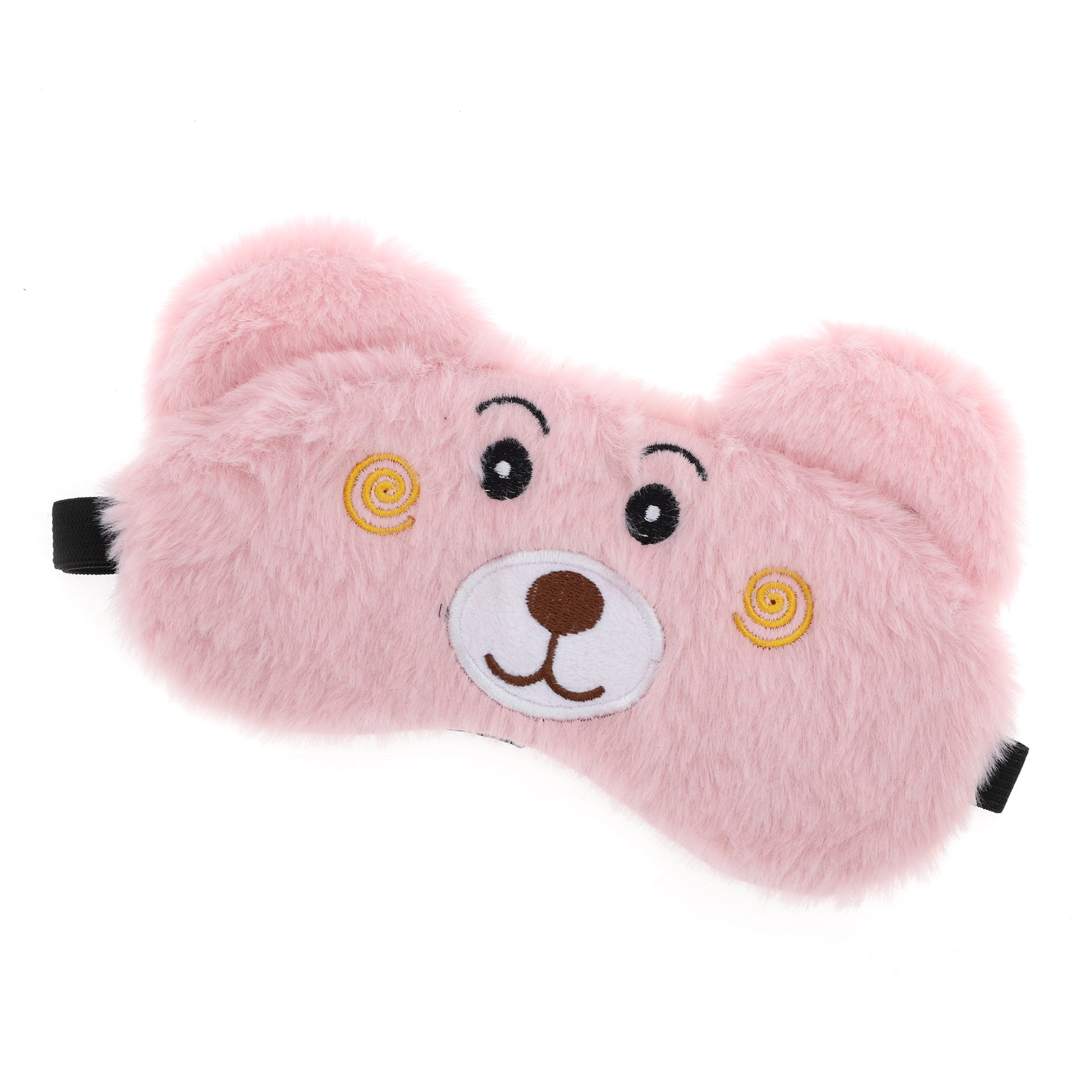 Unique Bargains 1 Pc Pink Cartoon Bears Sleep Mask Soft Eye Shade Cover ...