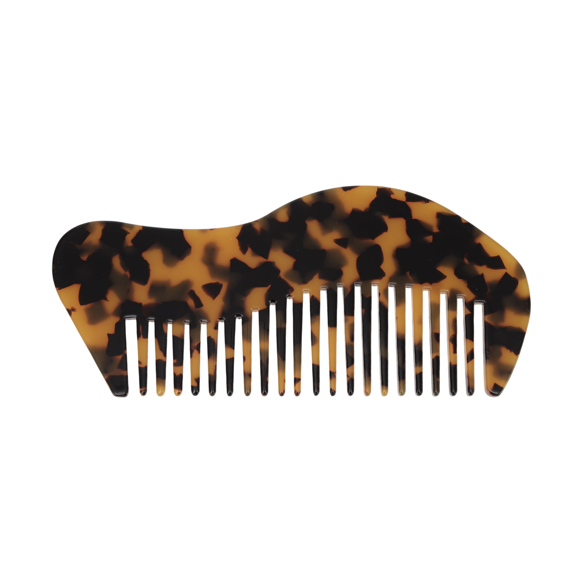 Unique Bargains 1 Pc Portable Special Shape Hair Comb Brown Acetate ...